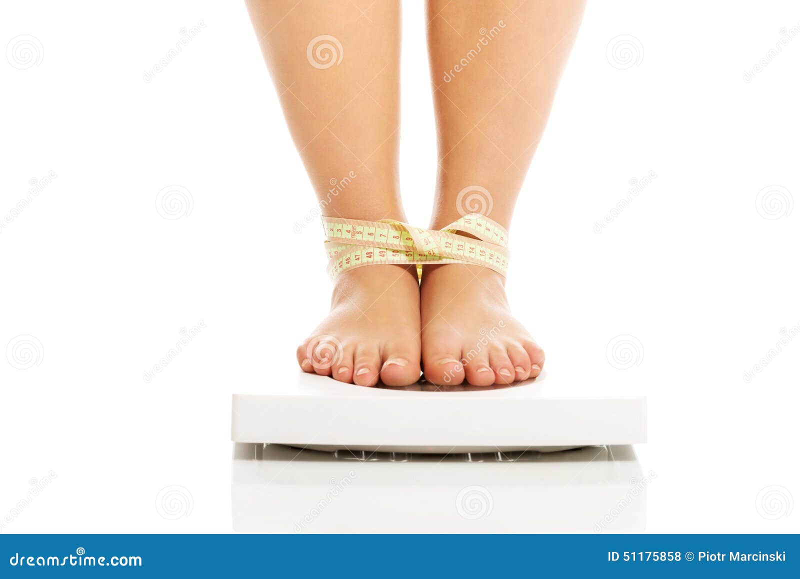 Fat Woman Checking Her Weight on a Scale Stock Photo - Image of heavy ...