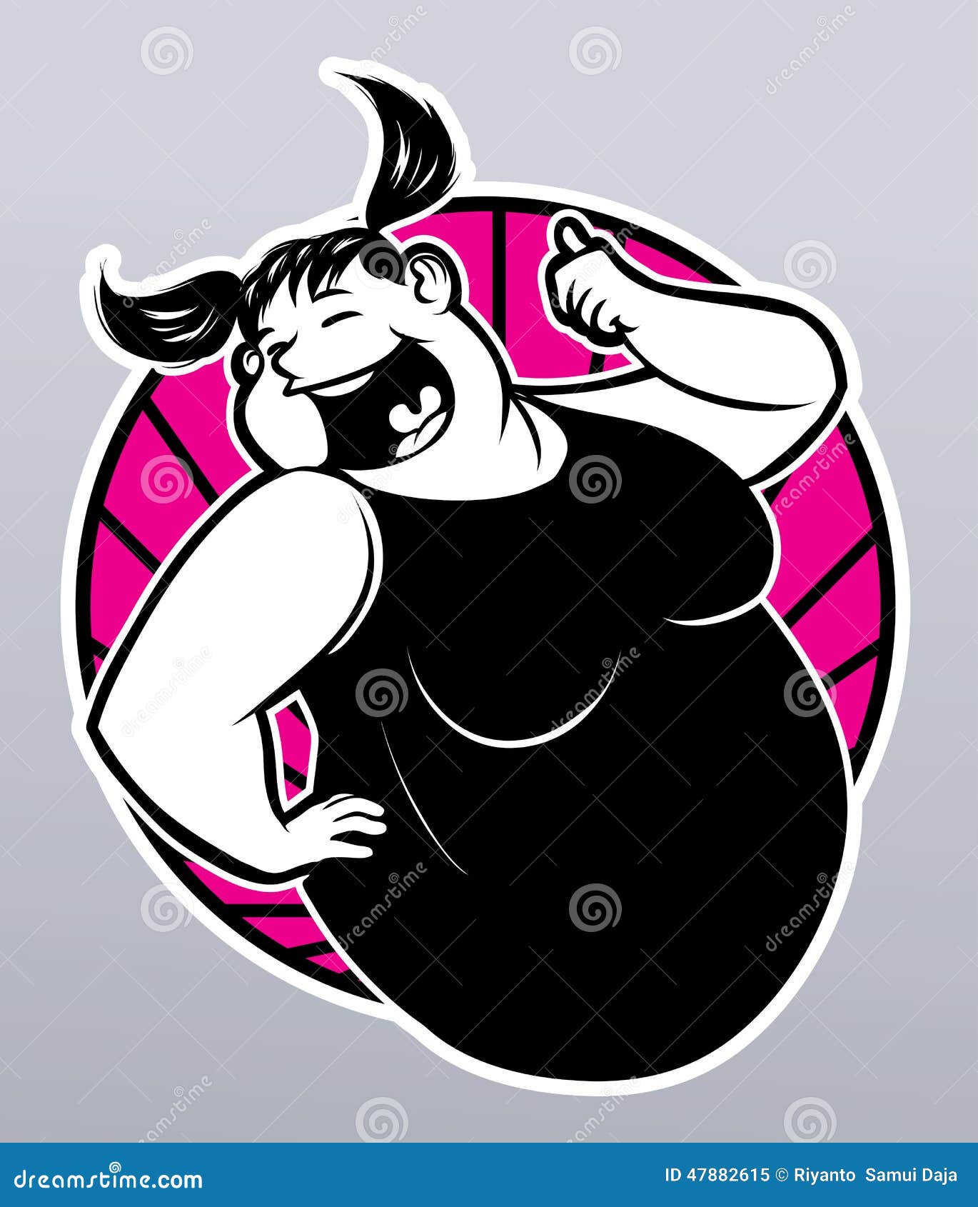 Fat woman stock vector. Illustration of adult, beautiful - 47882615