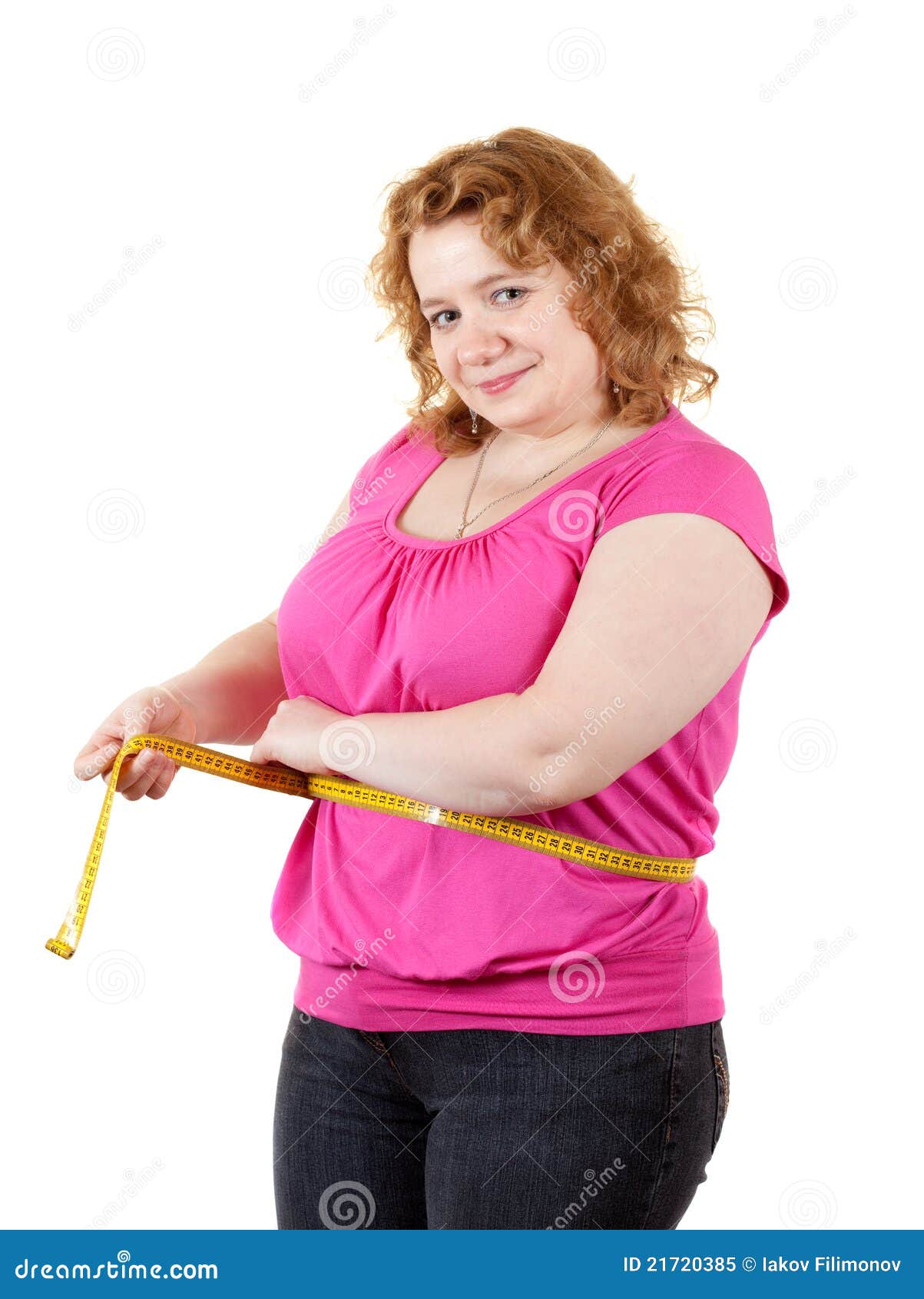 Fat woman measuring waist stock image. Image of measure - 21720385