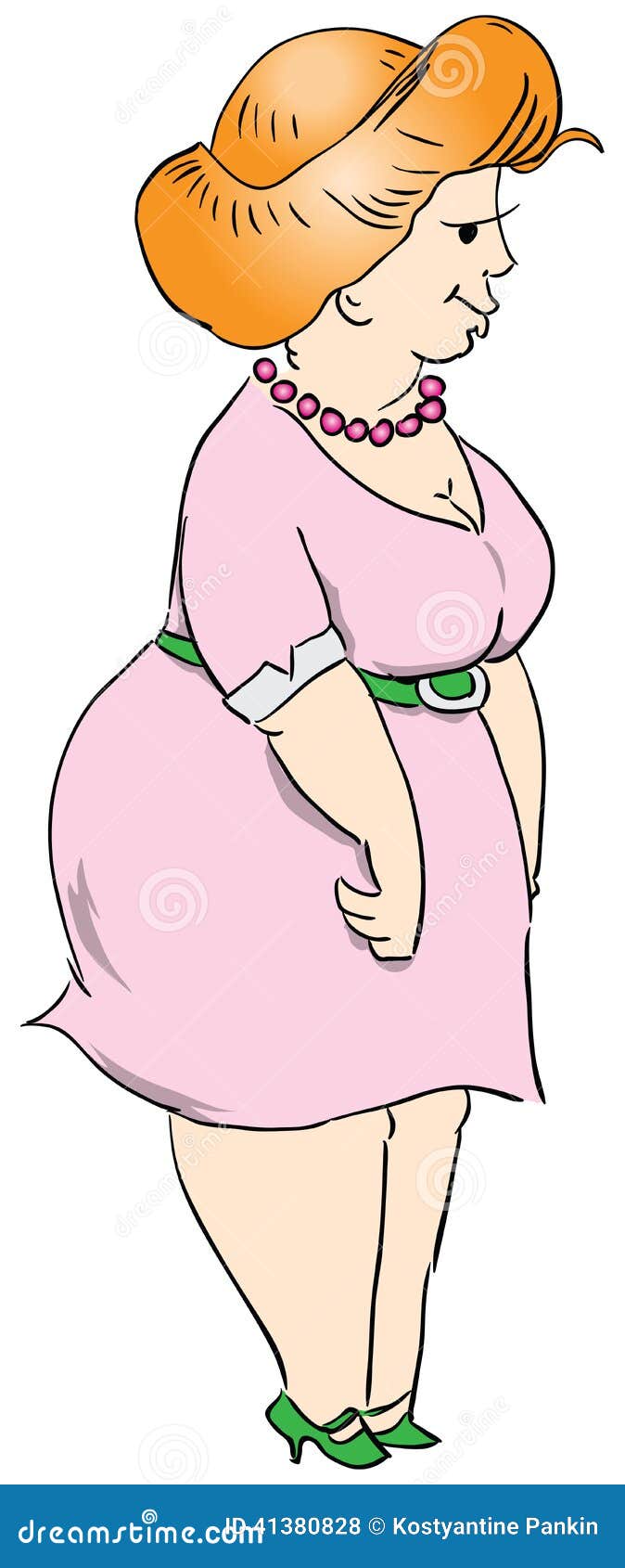 Fat Woman Stock Vector Illustration Of Working Girl 41380828
