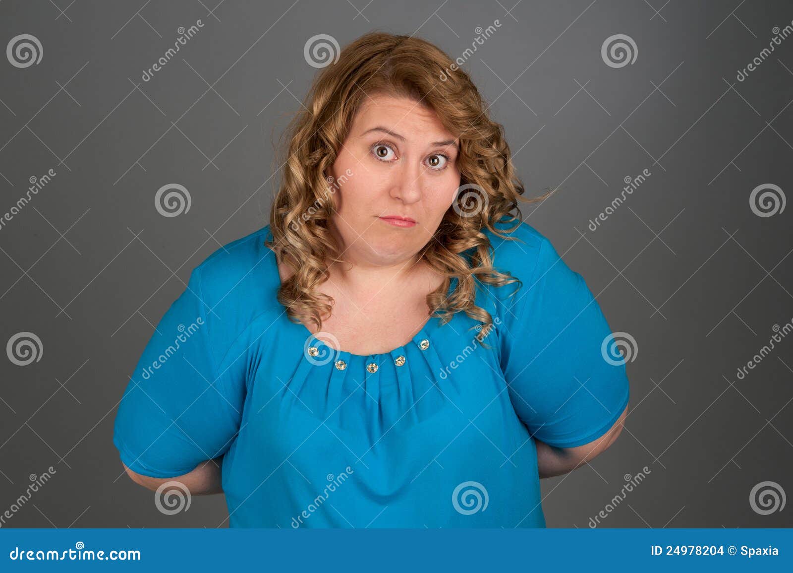 Fat woman portrait stock photo. Image of female, caucasian - 24978204