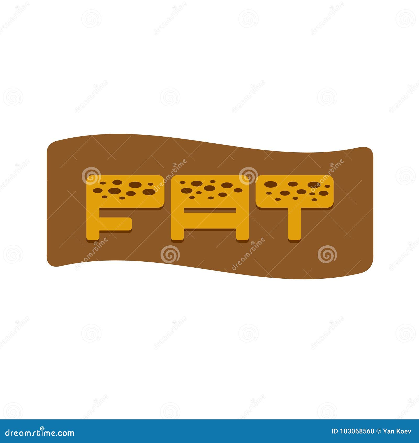 Fat word logo stock vector. Illustration of circle, flat - 103068560