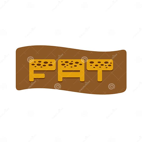 Fat word logo stock vector. Illustration of circle, flat - 103068560