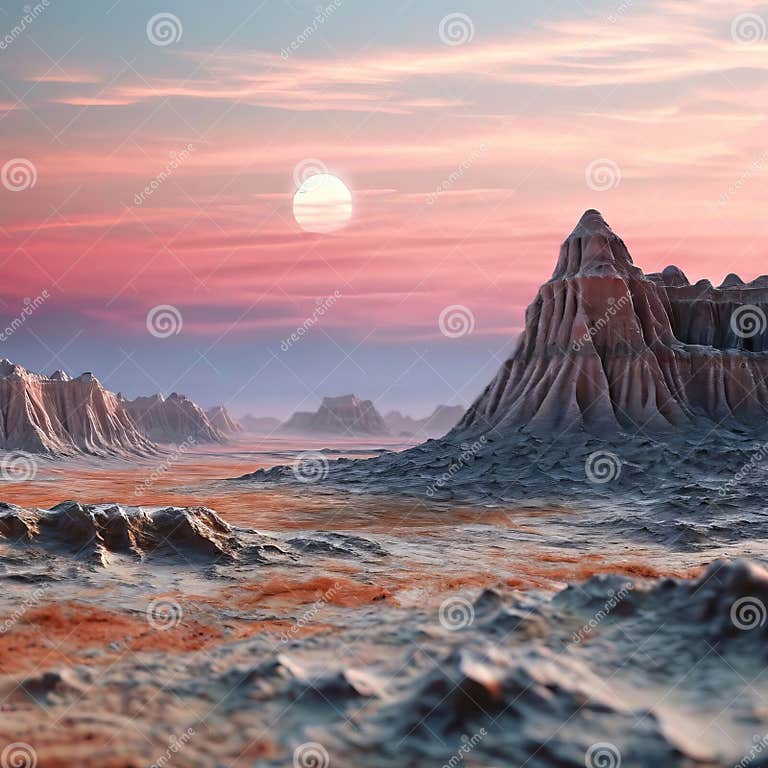 Fata Morgana a Complex Mirage Phenomenon Where Dists O Stock Image ...