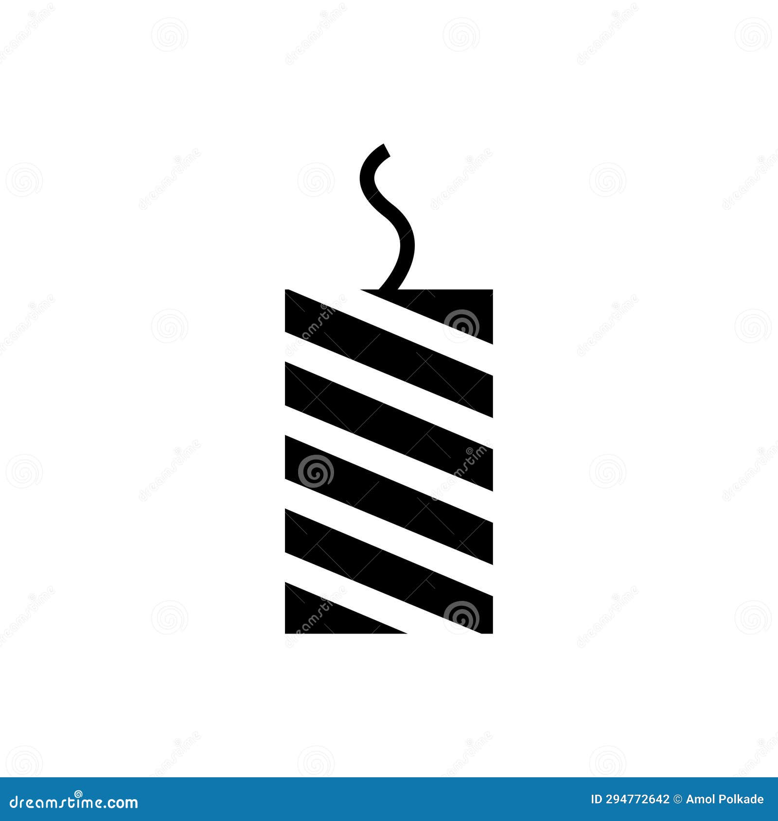 Fataka (Cracker) Vector Icon on White Color Stock Vector - Illustration ...