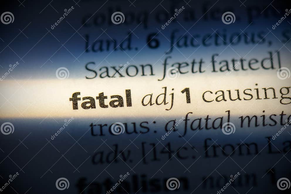 Fatal stock photo. Image of language, book, definition - 161577410