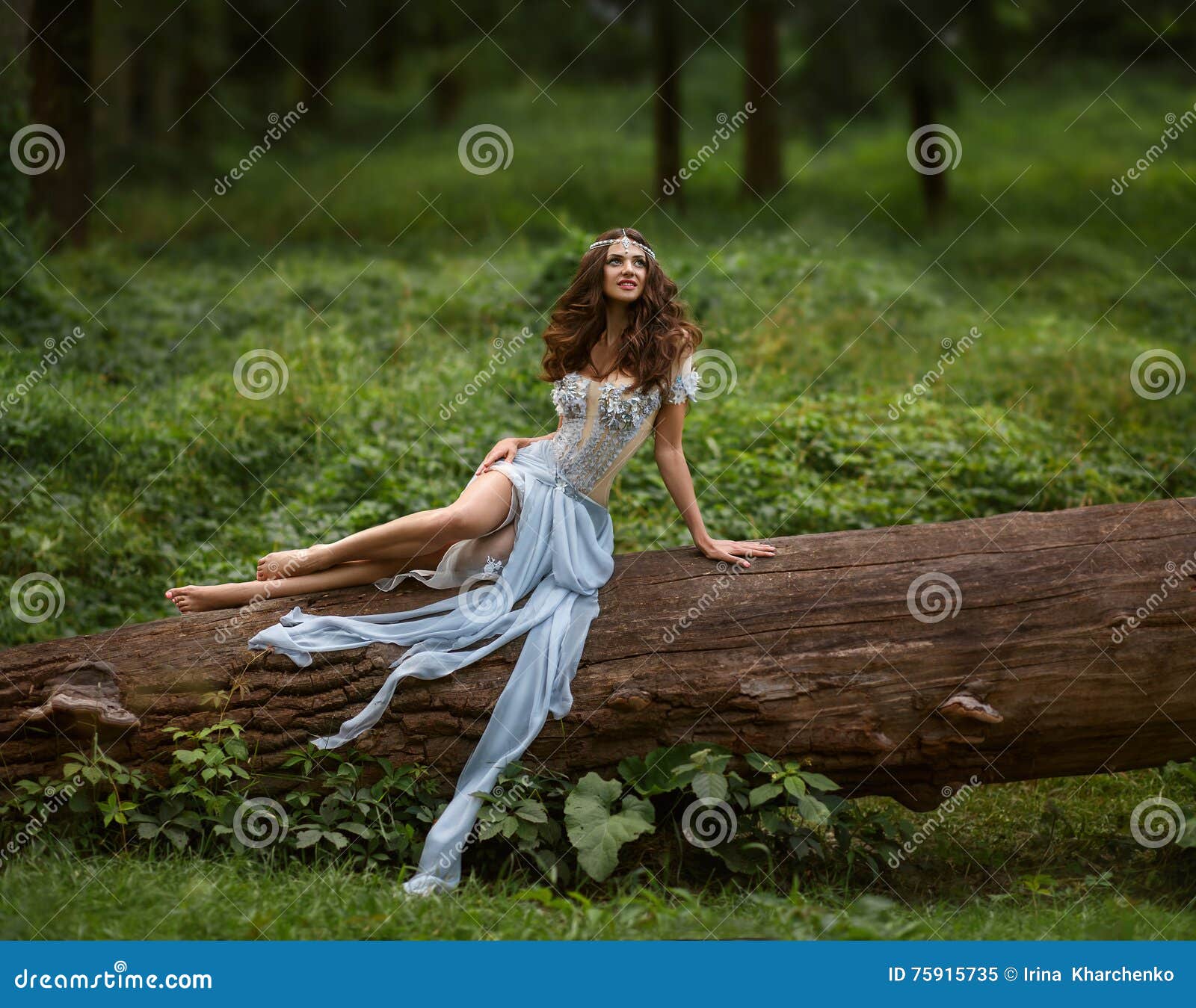 Fatato Che Si Siede Con Garbo Su Un Ceppo Illustrazione di Stock ...