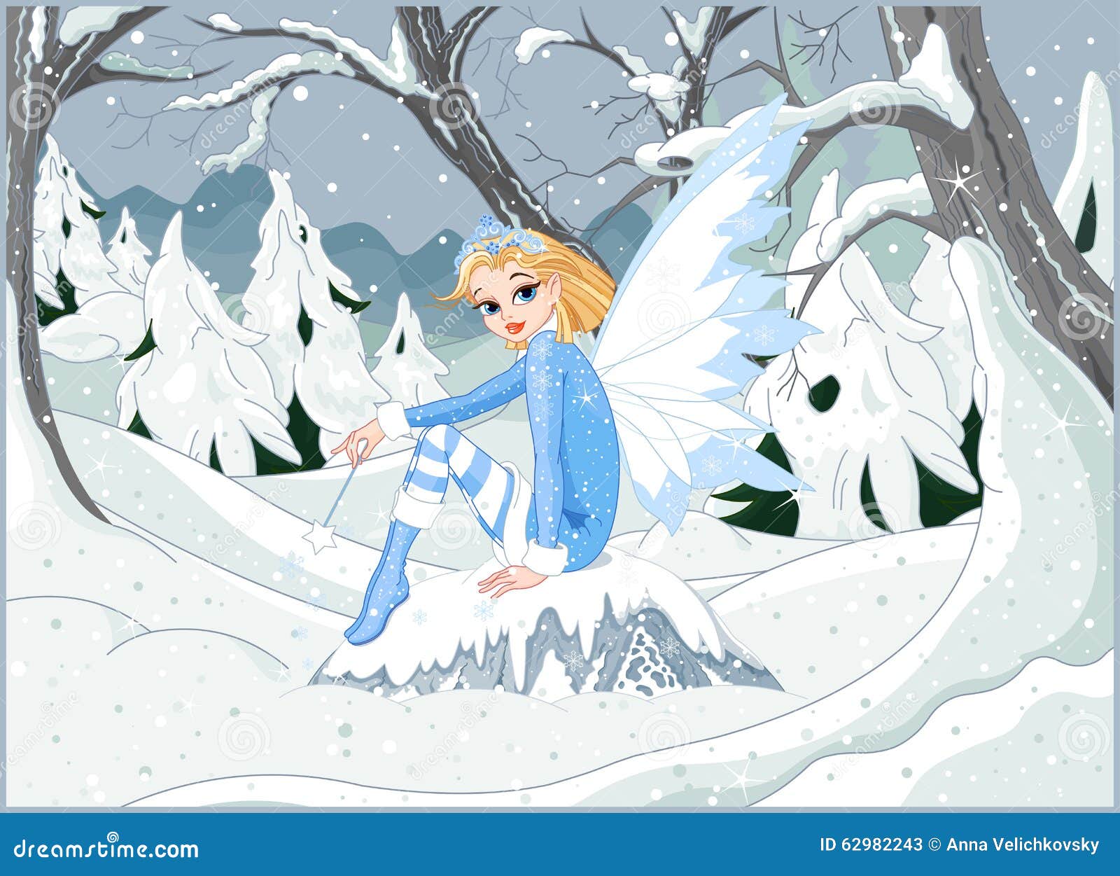 Fatato di inverno illustrazione vettoriale. Illustrazione di fantasia ...