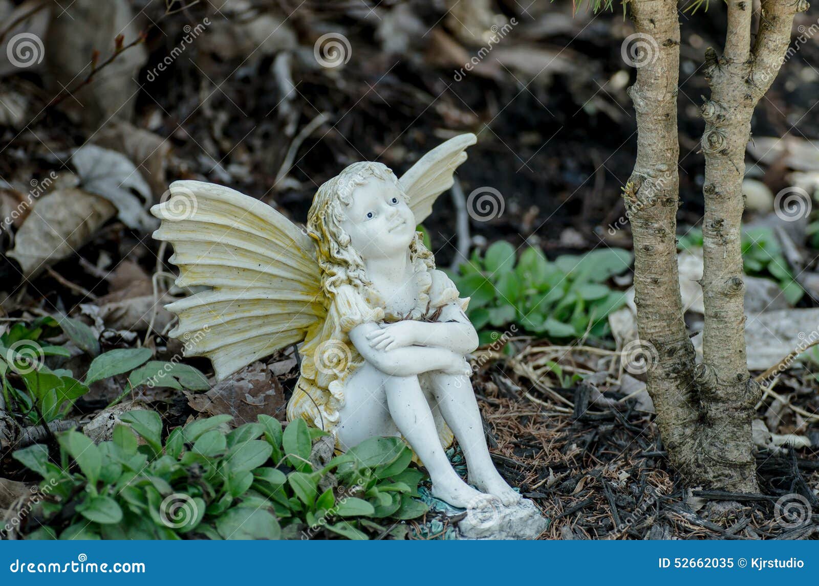 Fatato nel giardino immagine stock. Immagine di fiori - 52662035