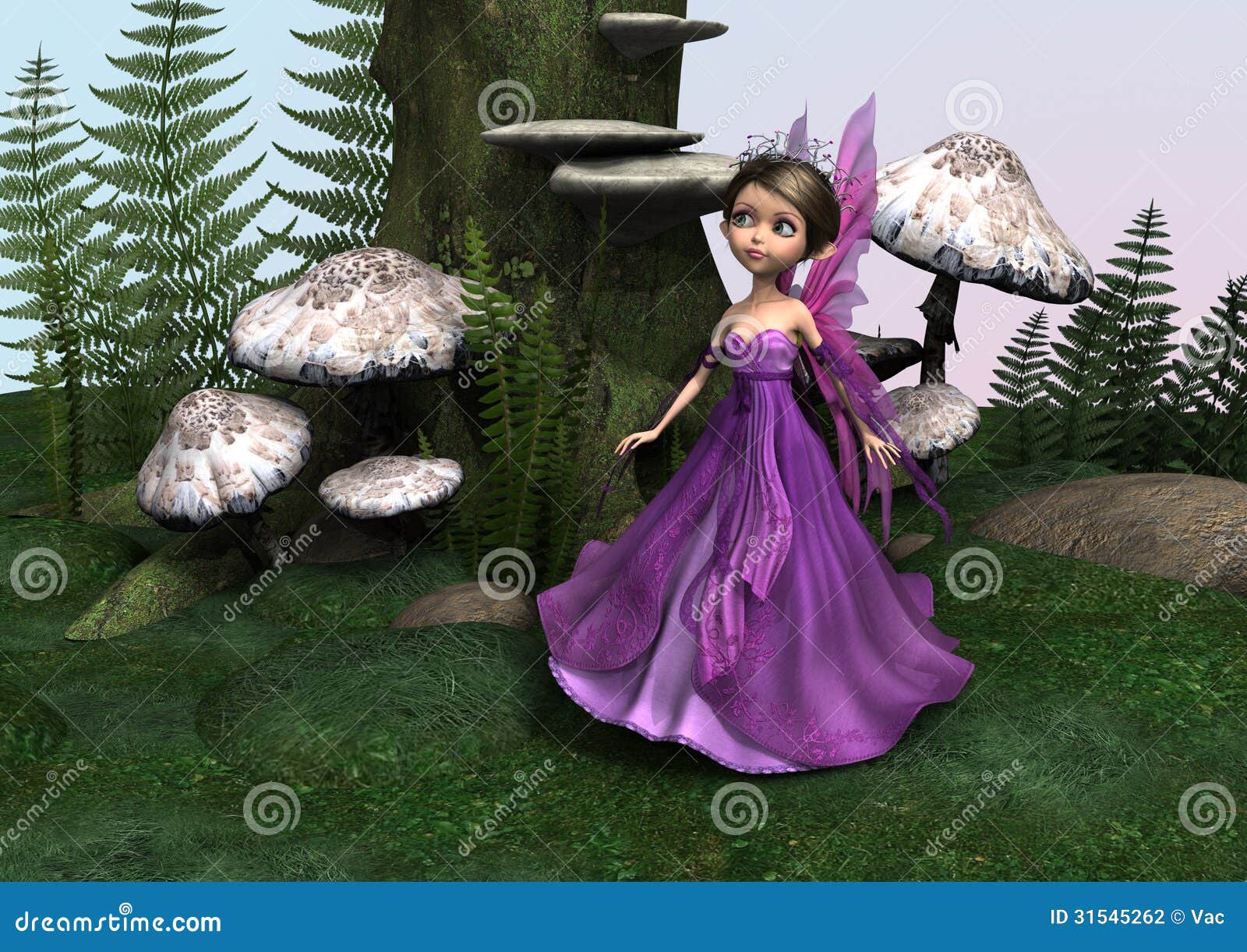 Fatato in terreno boscoso illustrazione di stock. Illustrazione di ...