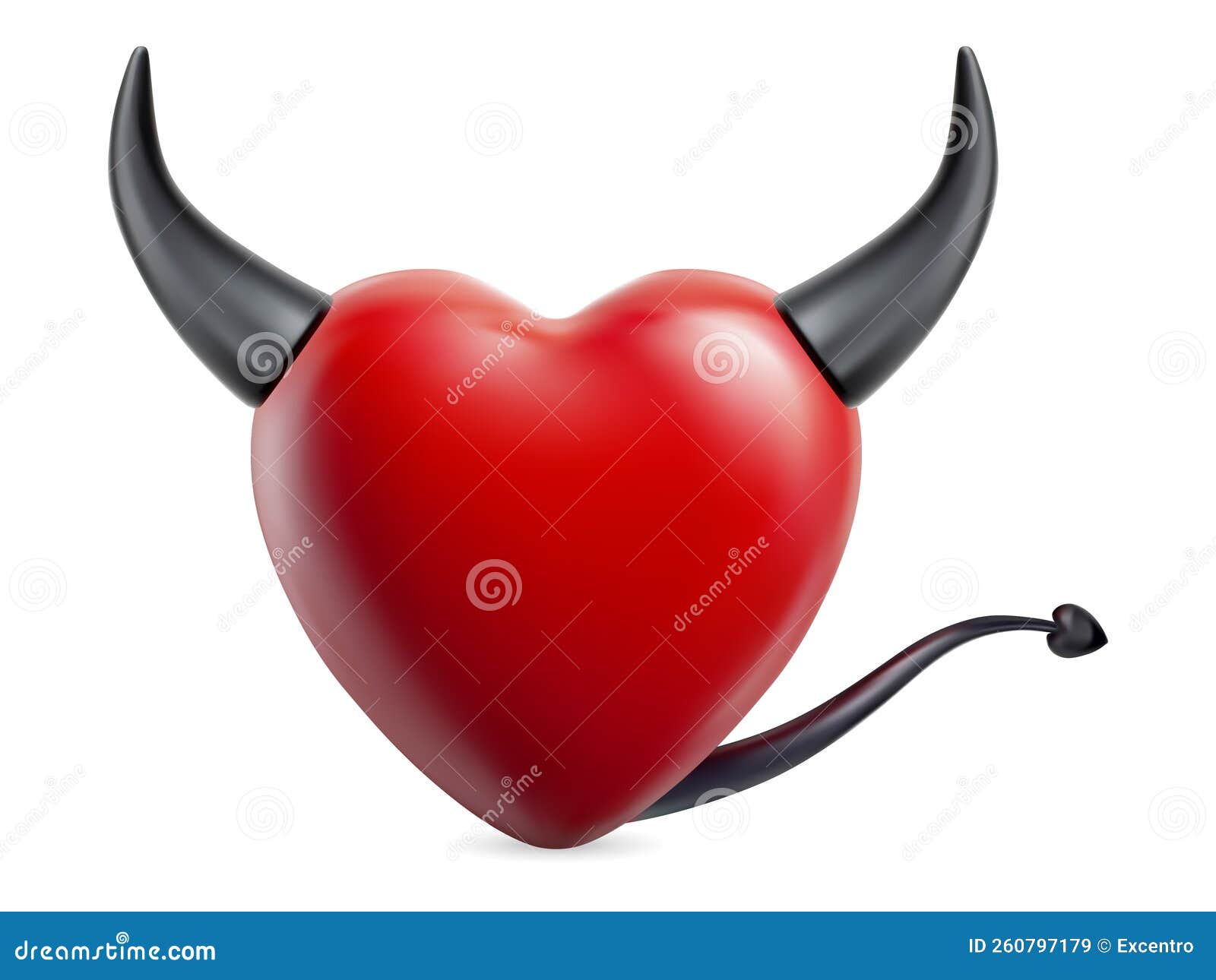 Devil heart stock vector. Illustration of demon, banner - 260797179