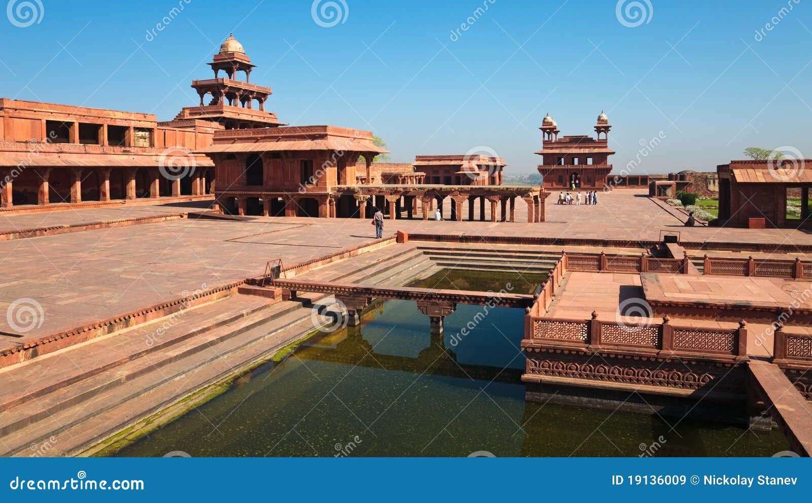 Fatehpur Sikri Panorama stock image. Image of architecture - 19136009