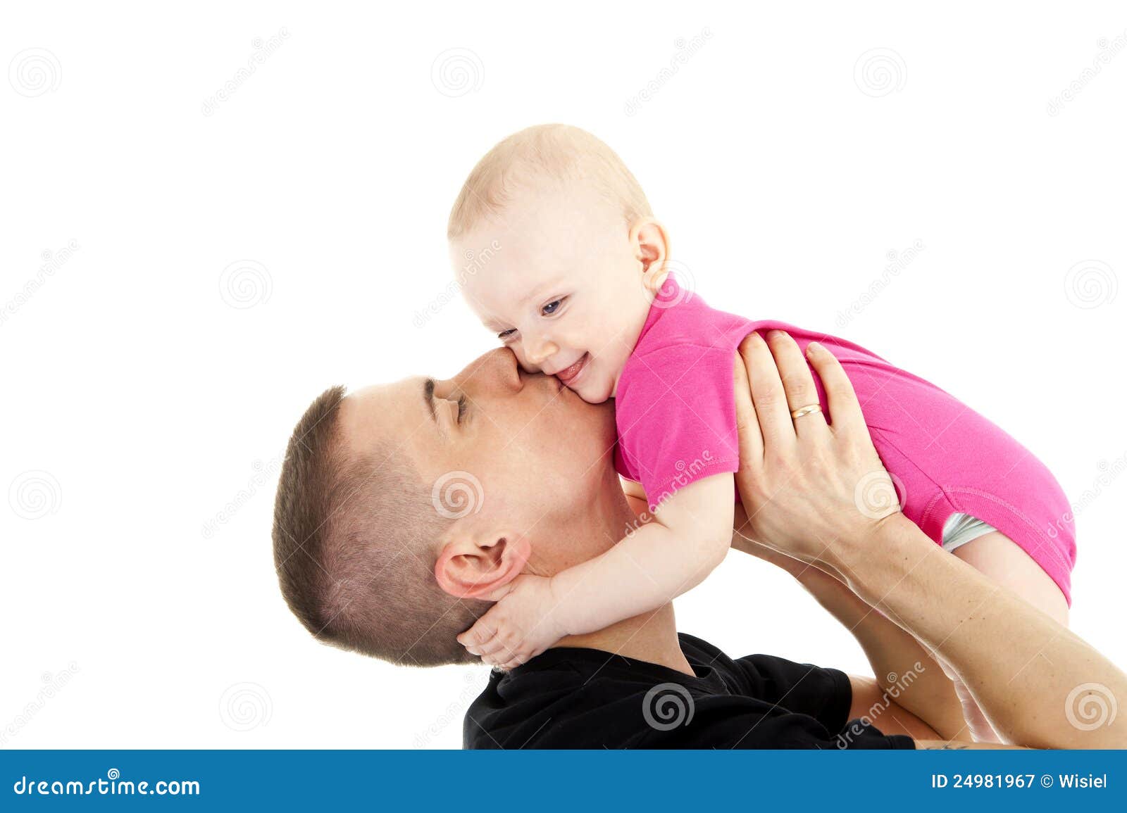 Fathe and baby stock image. Image of innocent, childhood - 24981967