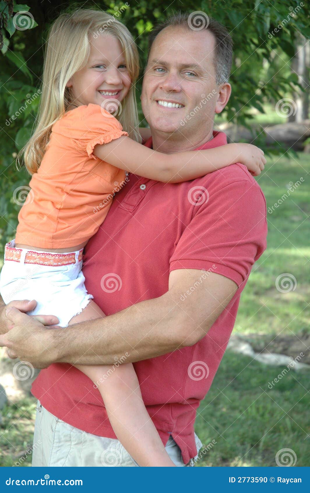 Father and 6-year Old Daughter Stock Photo - Image of outdoor, together ...