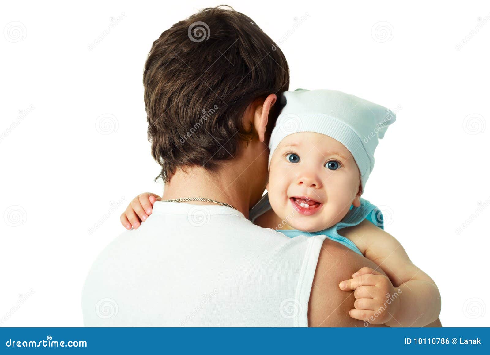 Father with a baby stock photo. Image of cheerful, isolated - 10110786