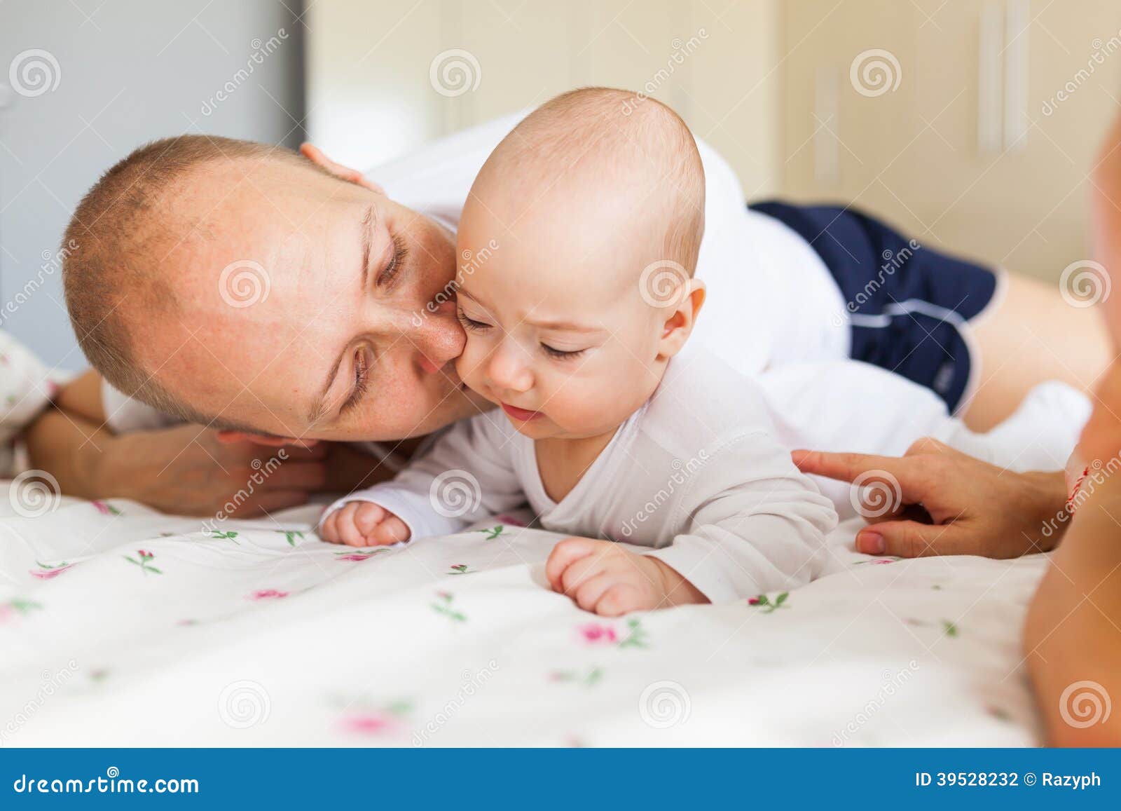 Father and baby boy stock photo. Image of infant, pyjamas - 39528232