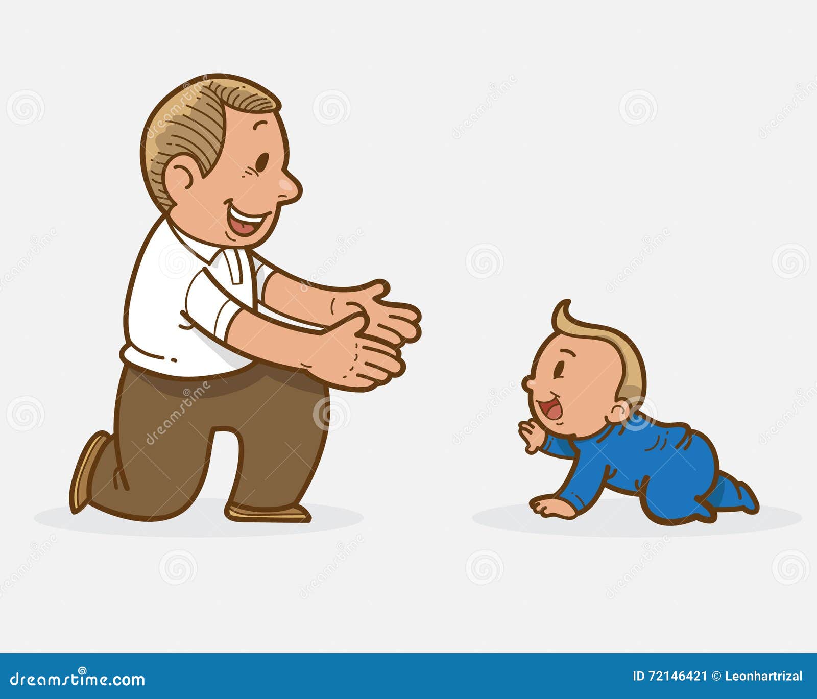 Father and baby stock vector. Illustration of child, family - 72146421