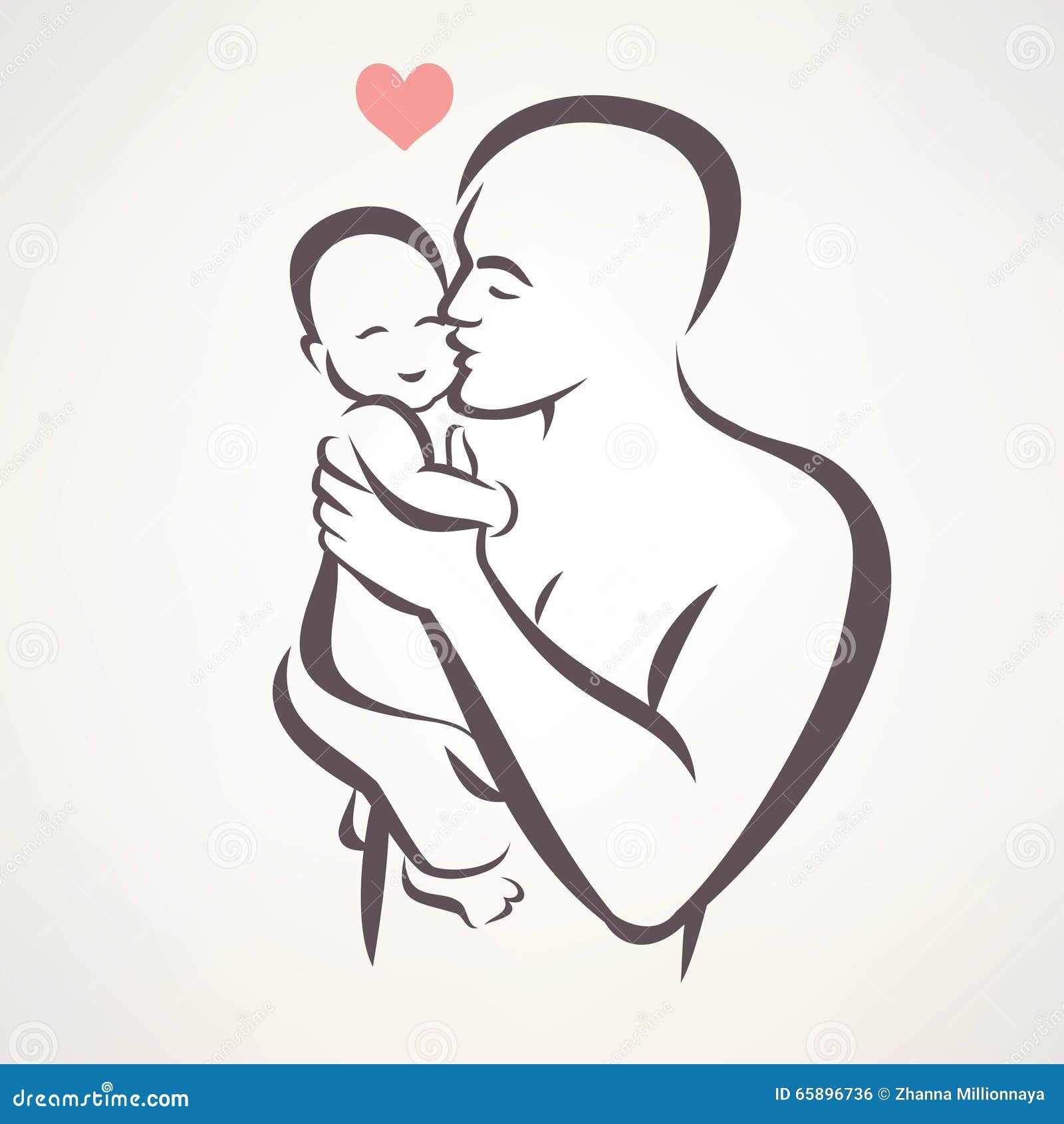 Father and baby stock vector. Illustration of icon, parenthood - 65896736