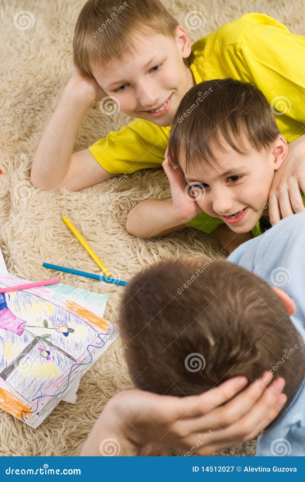 Father and brothers stock image. Image of house, love - 14512027