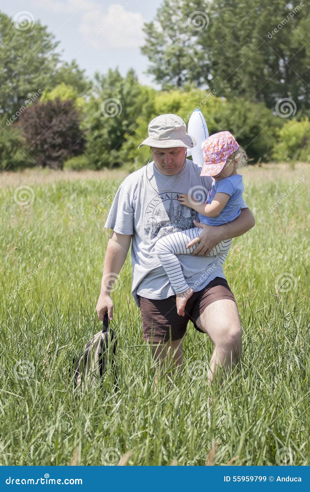 Father caring his daughter stock image. Image of country - 55959799