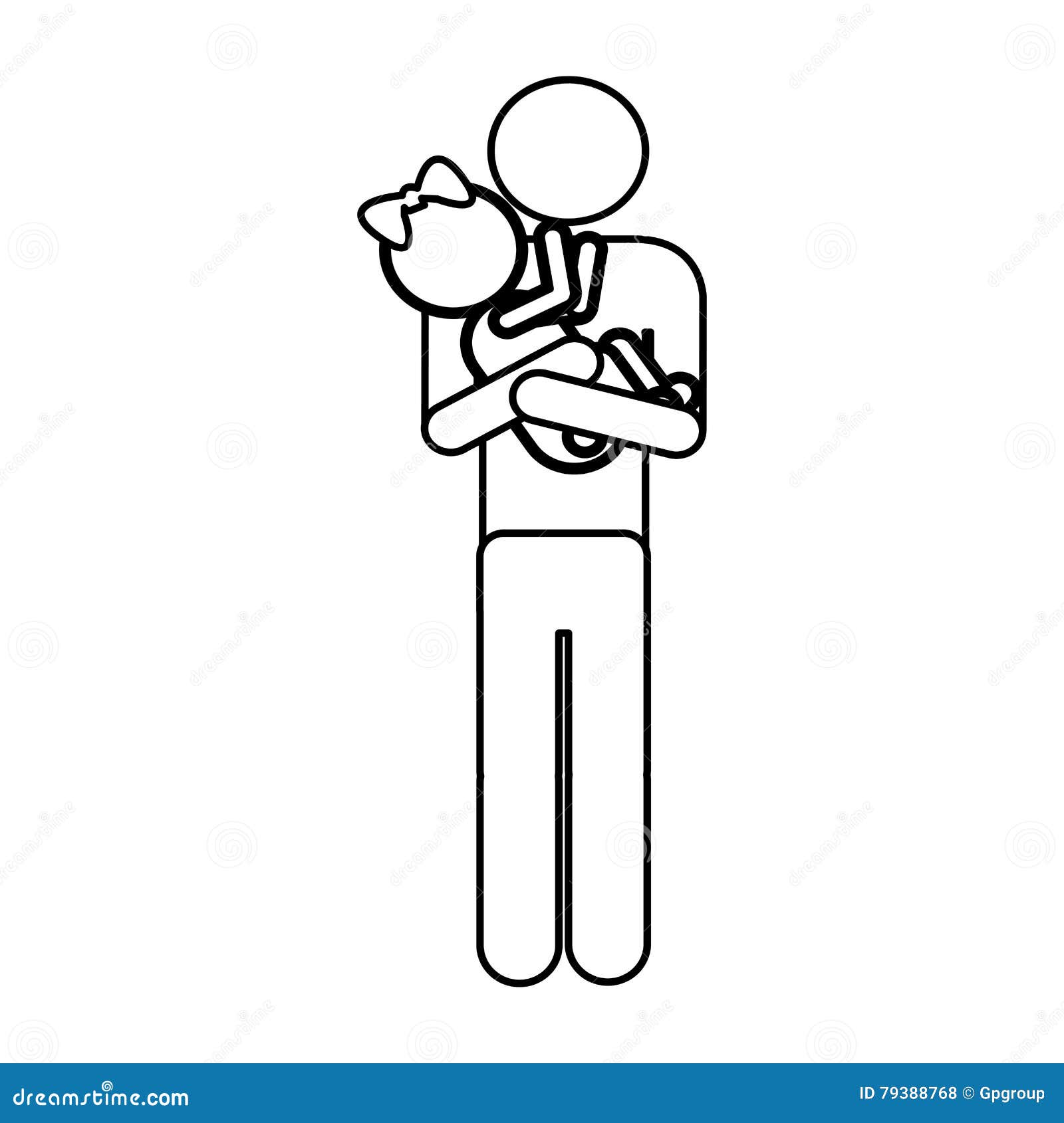 Father and Child Icon Pictogram Image Stock Vector - Illustration of ...