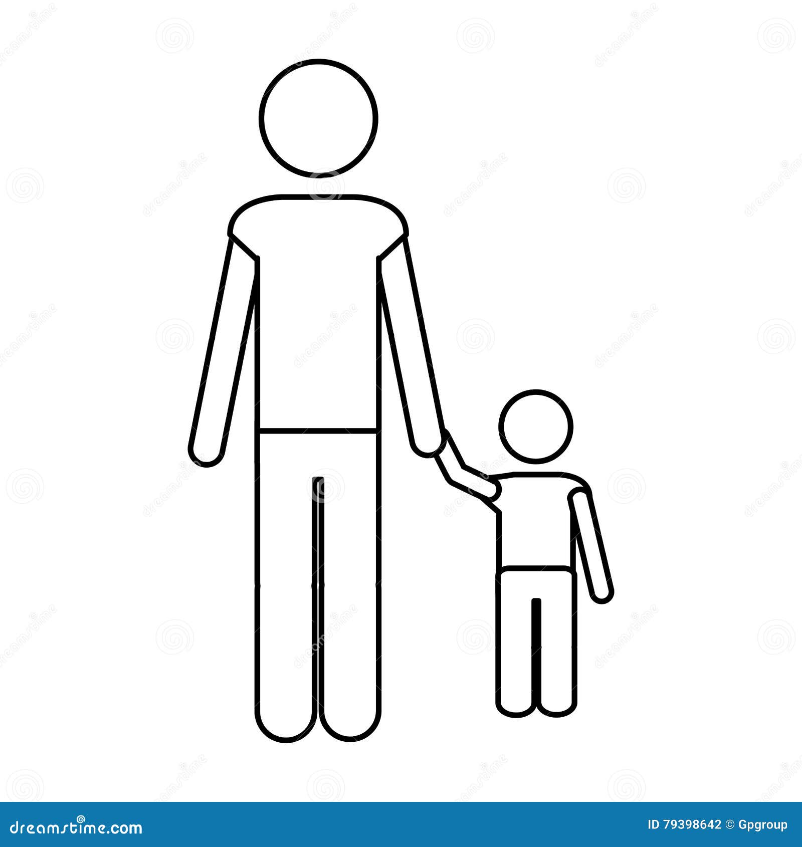 Father and Child Icon Pictogram Image Stock Vector - Illustration of ...
