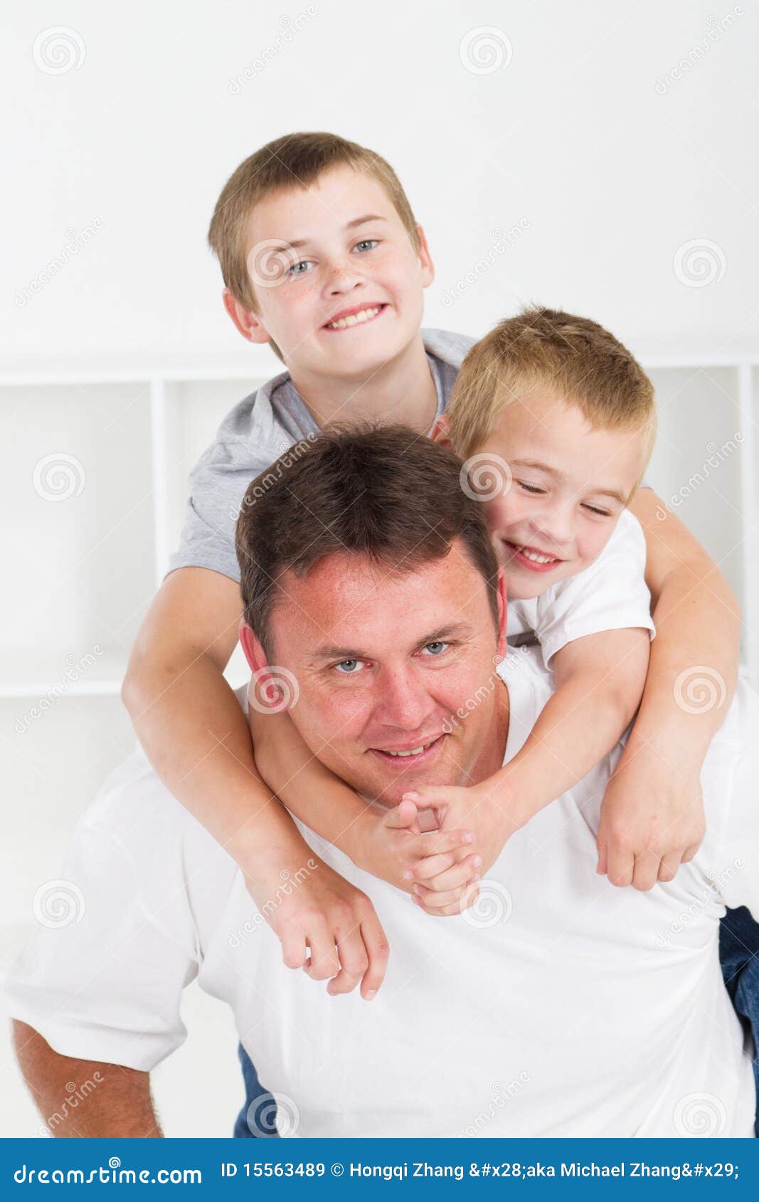 Father and children stock image. Image of happy, middle - 15563489