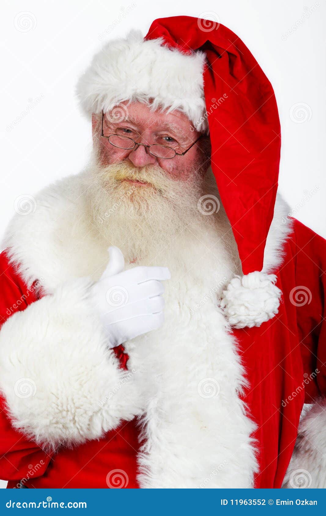 Father christmas portrait stock photo. Image of hands - 11963552