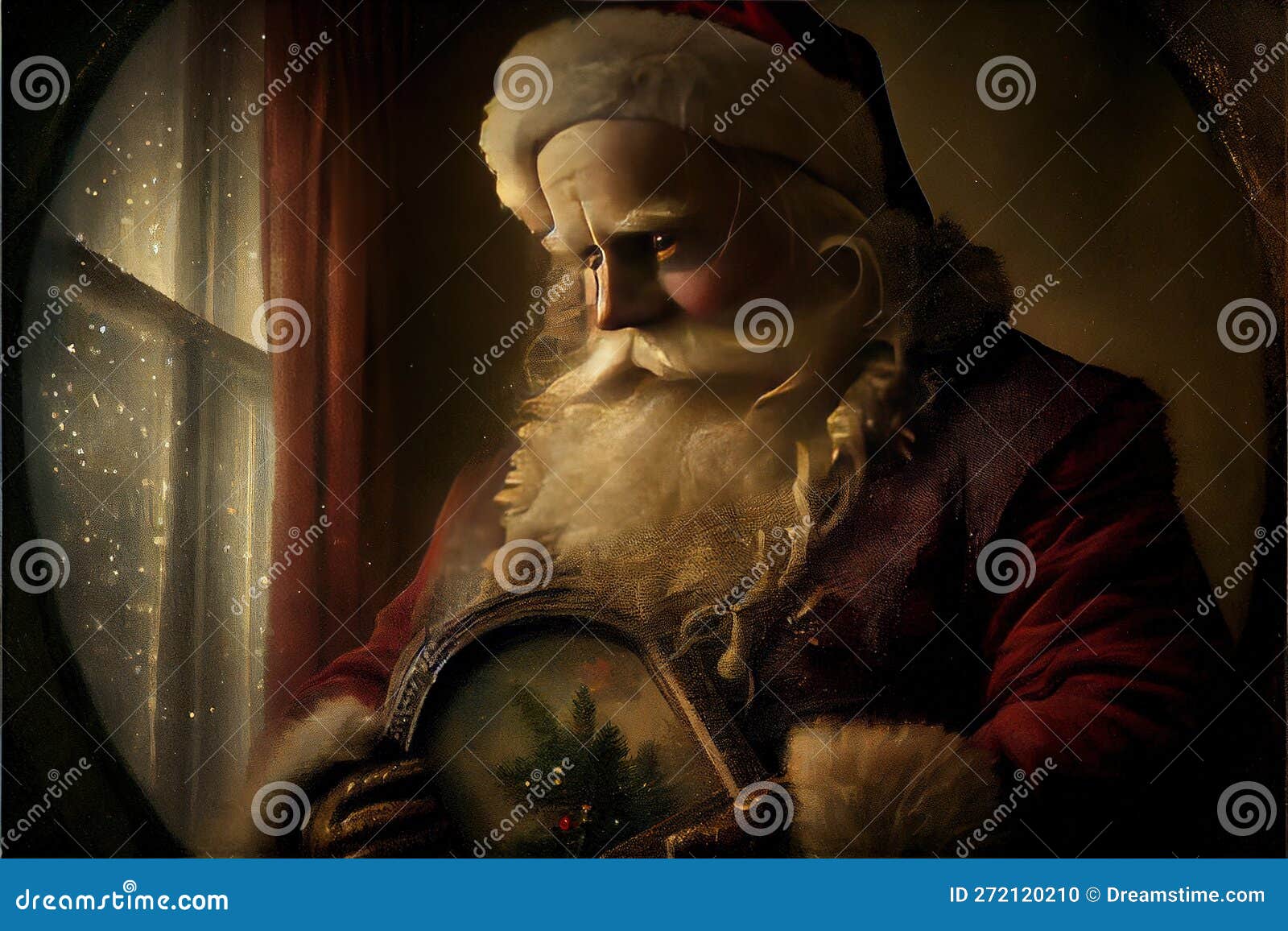 Father Christmas or Santa Claus. Ai Render. Stock Photo - Image of hand ...