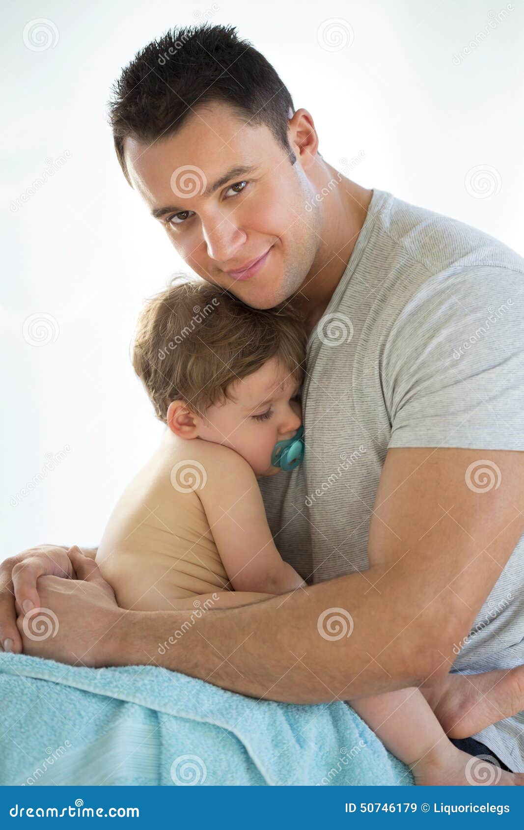 Father Comforts Baby stock image. Image of father, family - 50746179