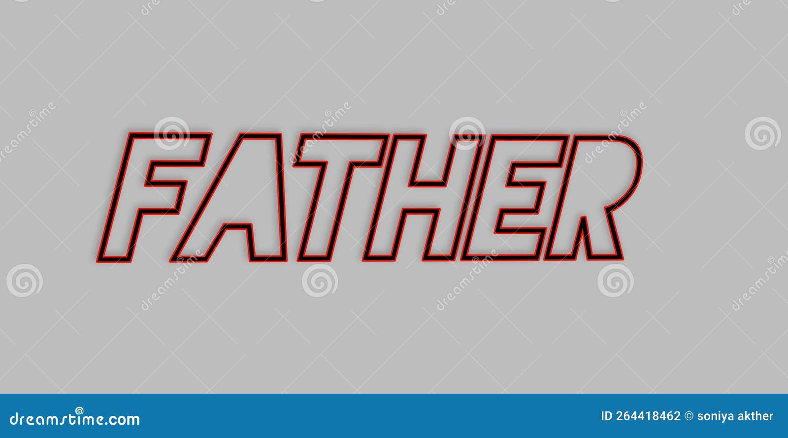 FATHER 3D Word Illustration Image Stock Illustration - Illustration of ...