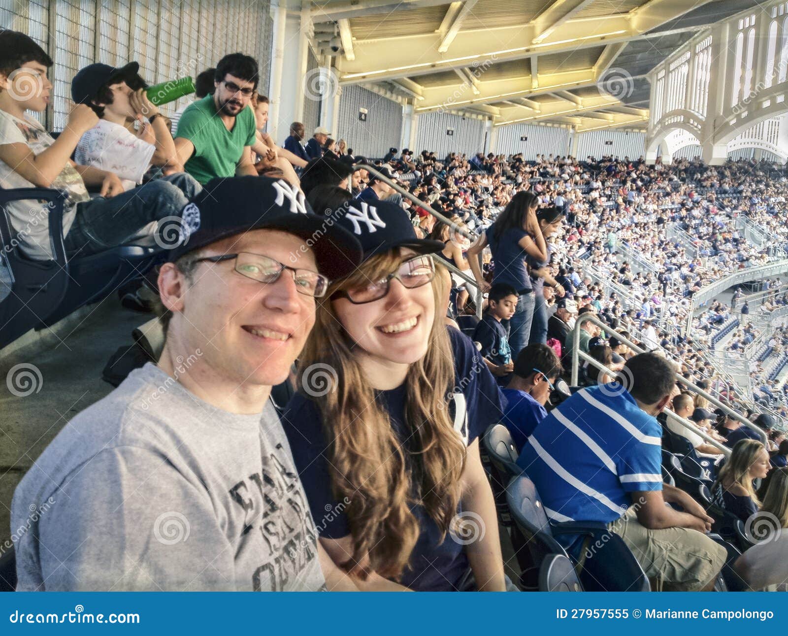 Father and Daughter at Baseball Game Editorial Image - Image of arena ...