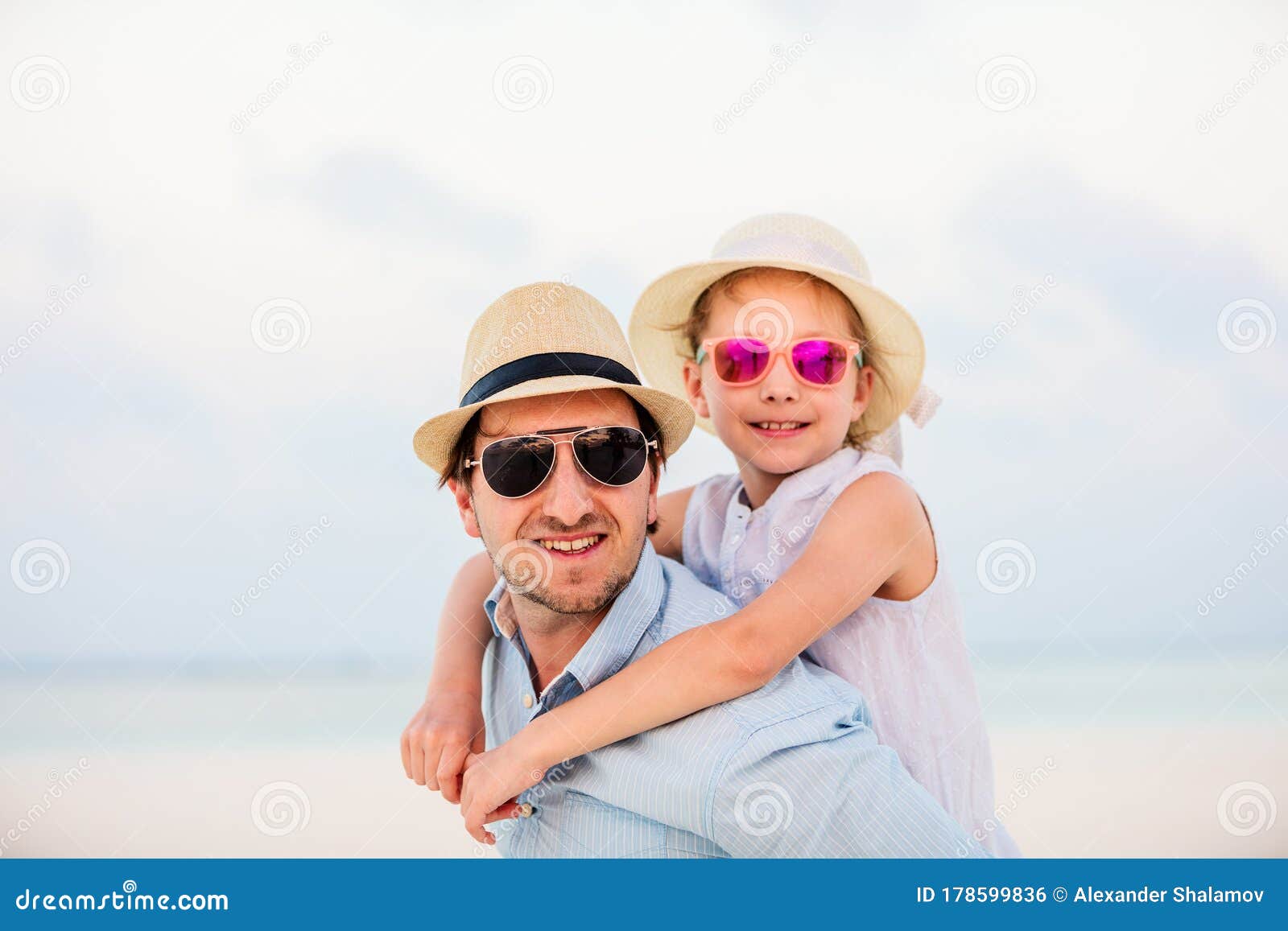 Father and Daughter at Beach Stock Photo - Image of beach, caribbean ...