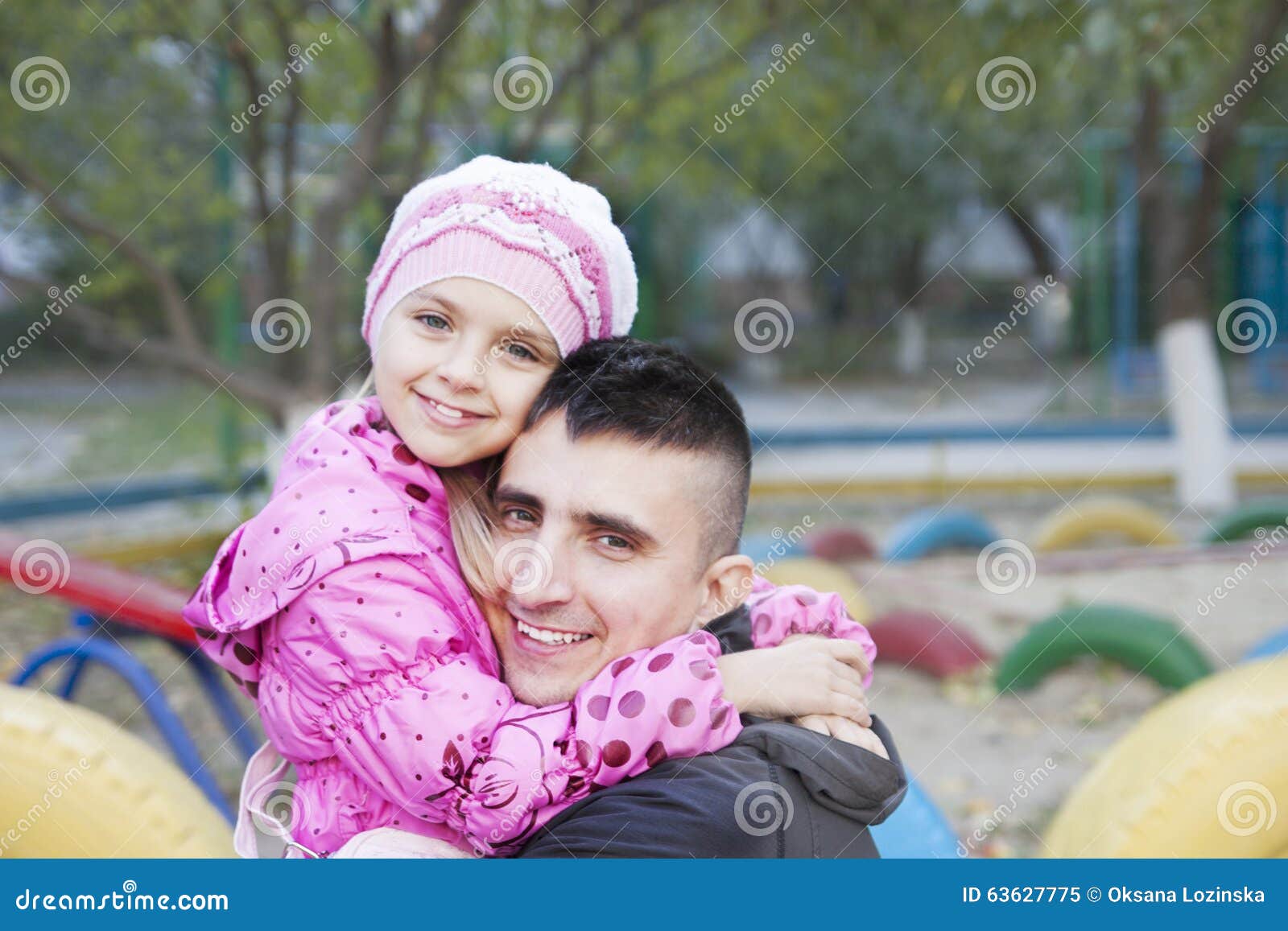 Father and Daughter Hugging Stock Image - Image of smile, caucasian ...