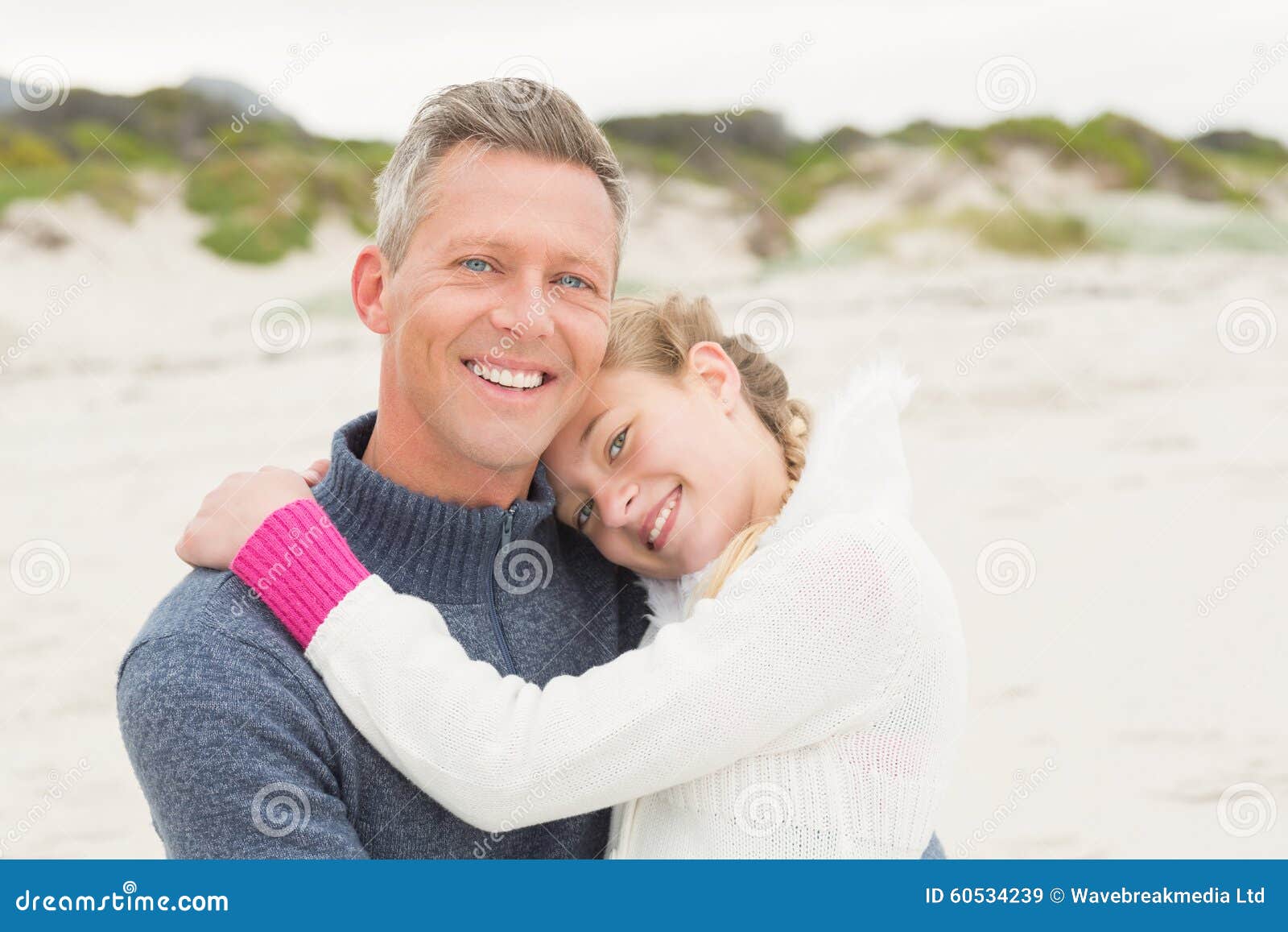 Father And Daughter Hugging Each Other Stock Image Image Of Pleasure