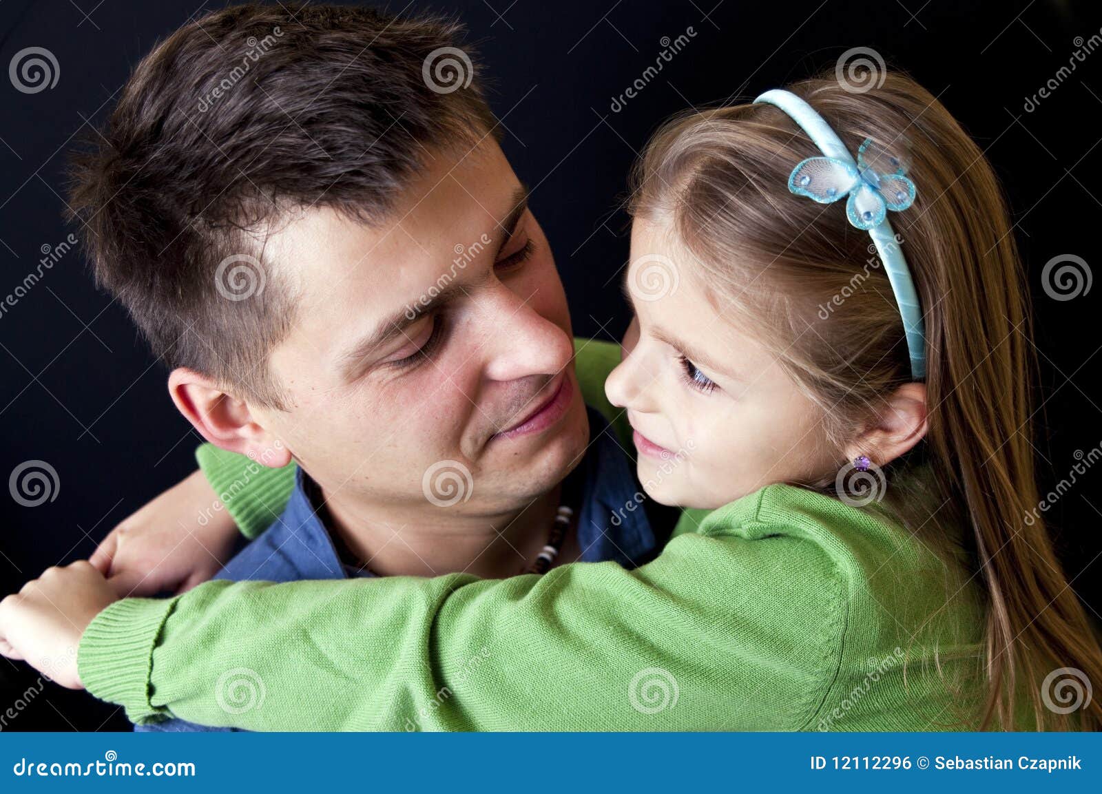 Father daughter portrait stock photo. Image of support - 12112296