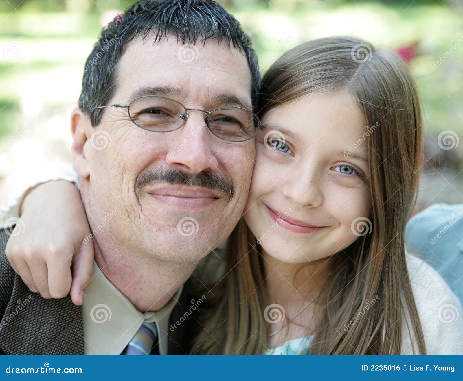 Father & Daughter Portrait Stock Photo - Image of girl, close: 2235016