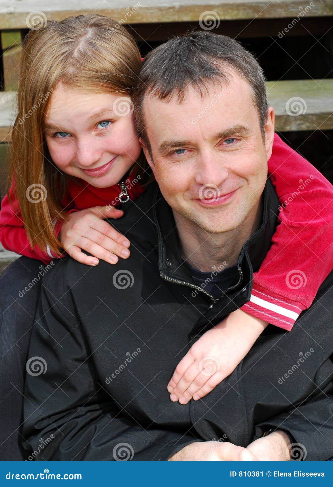 Father daughter portrait stock image. Image of faces, close - 810381