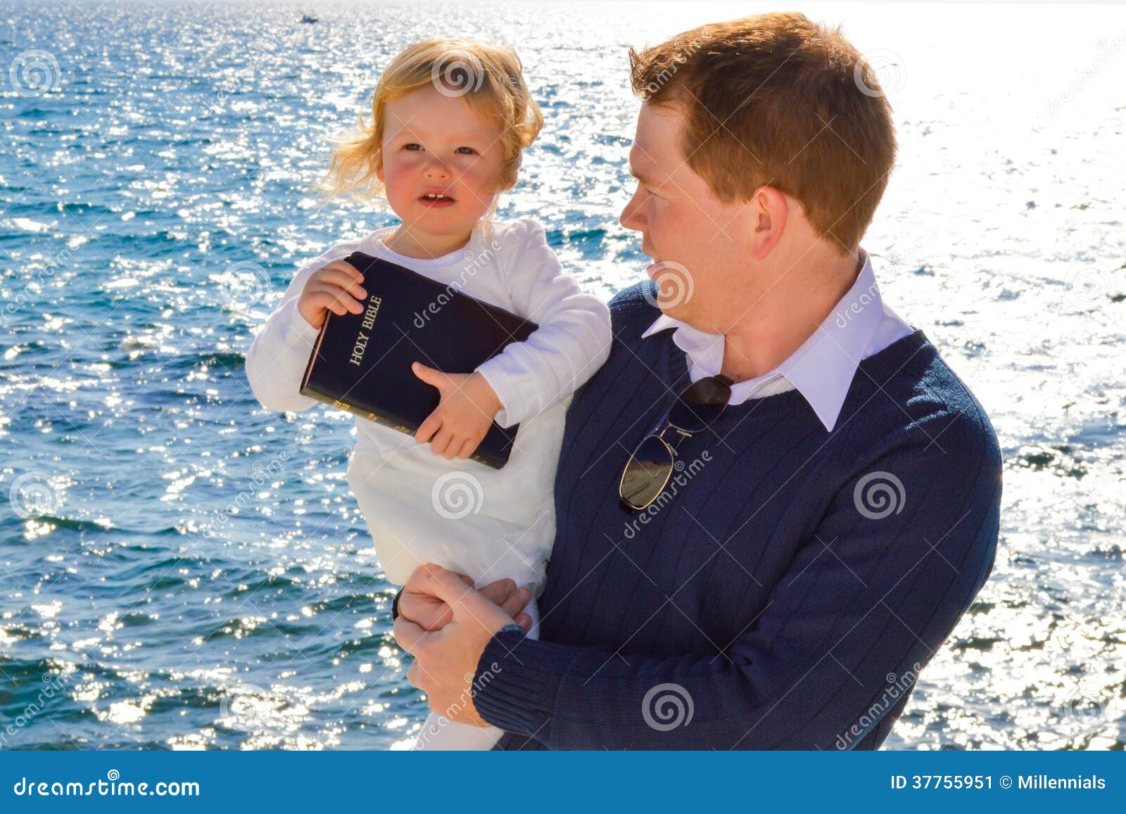 Father and Daughter by the Sea Stock Image - Image of fatherhood ...