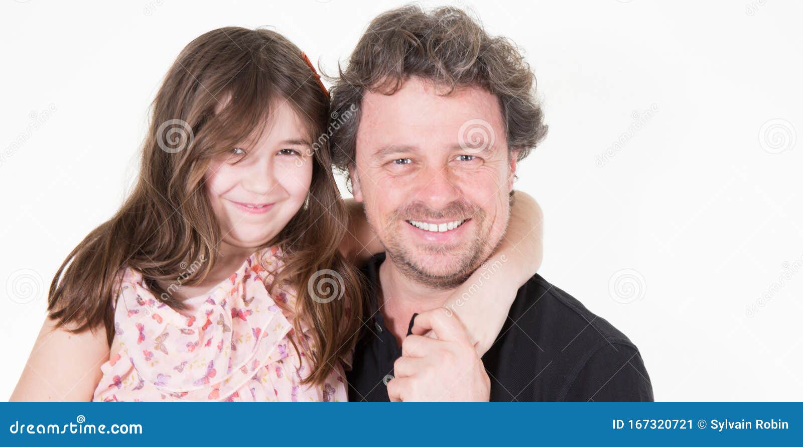 Father and Daughter Share Love Stock Image - Image of portrait, female ...