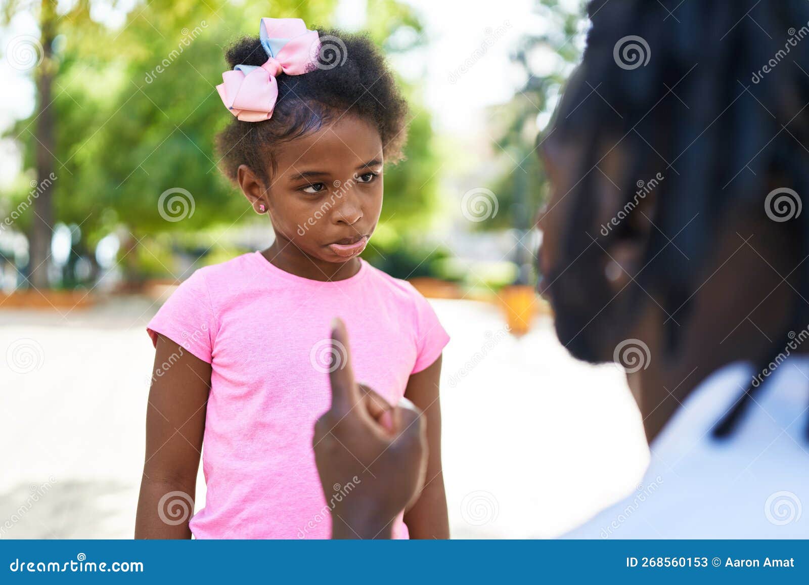 Father and Daughter Speaking at Park Stock Image - Image of adorable ...