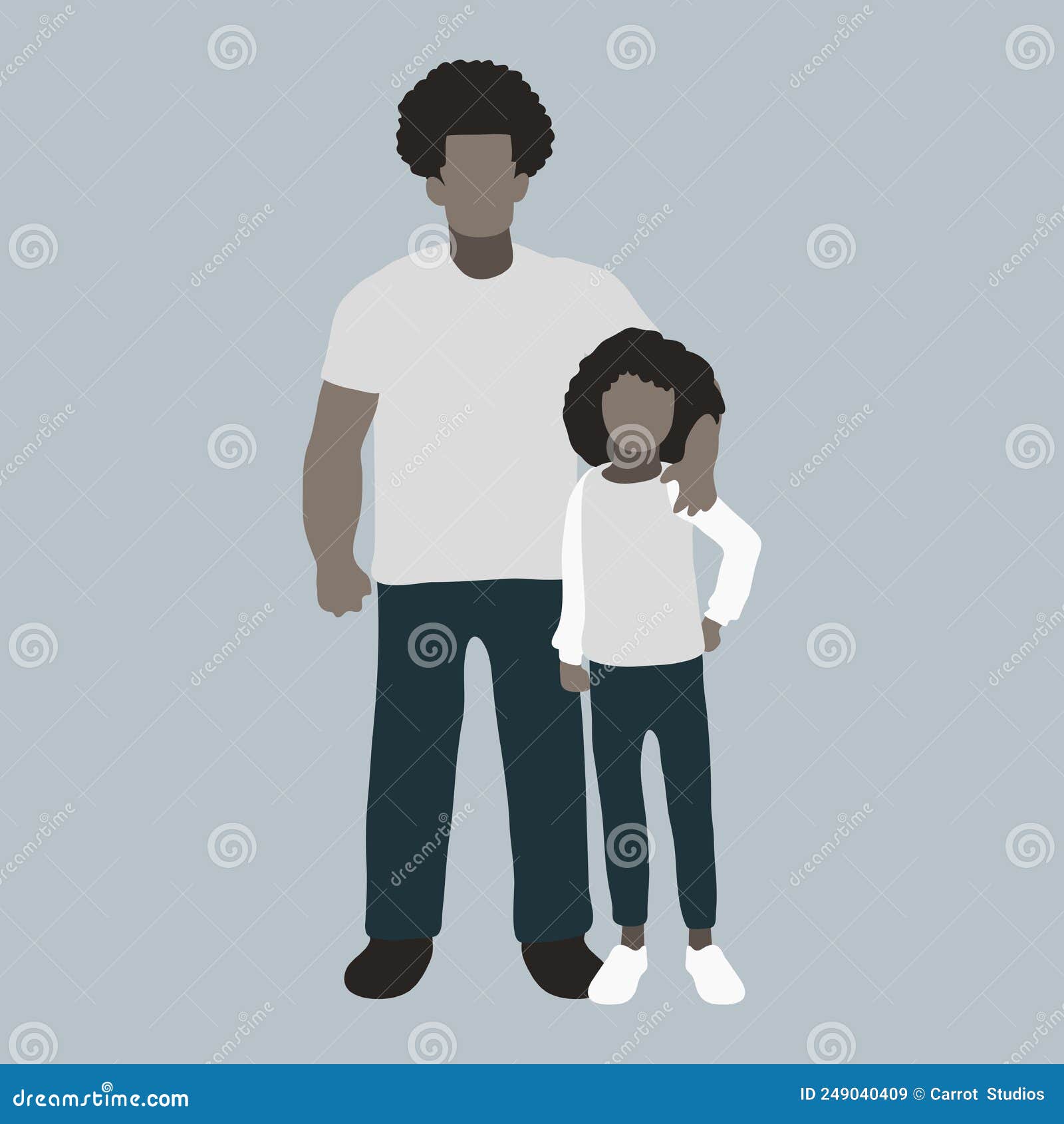 Father and Daughter Vector Clip Art Stock Vector - Illustration of ...