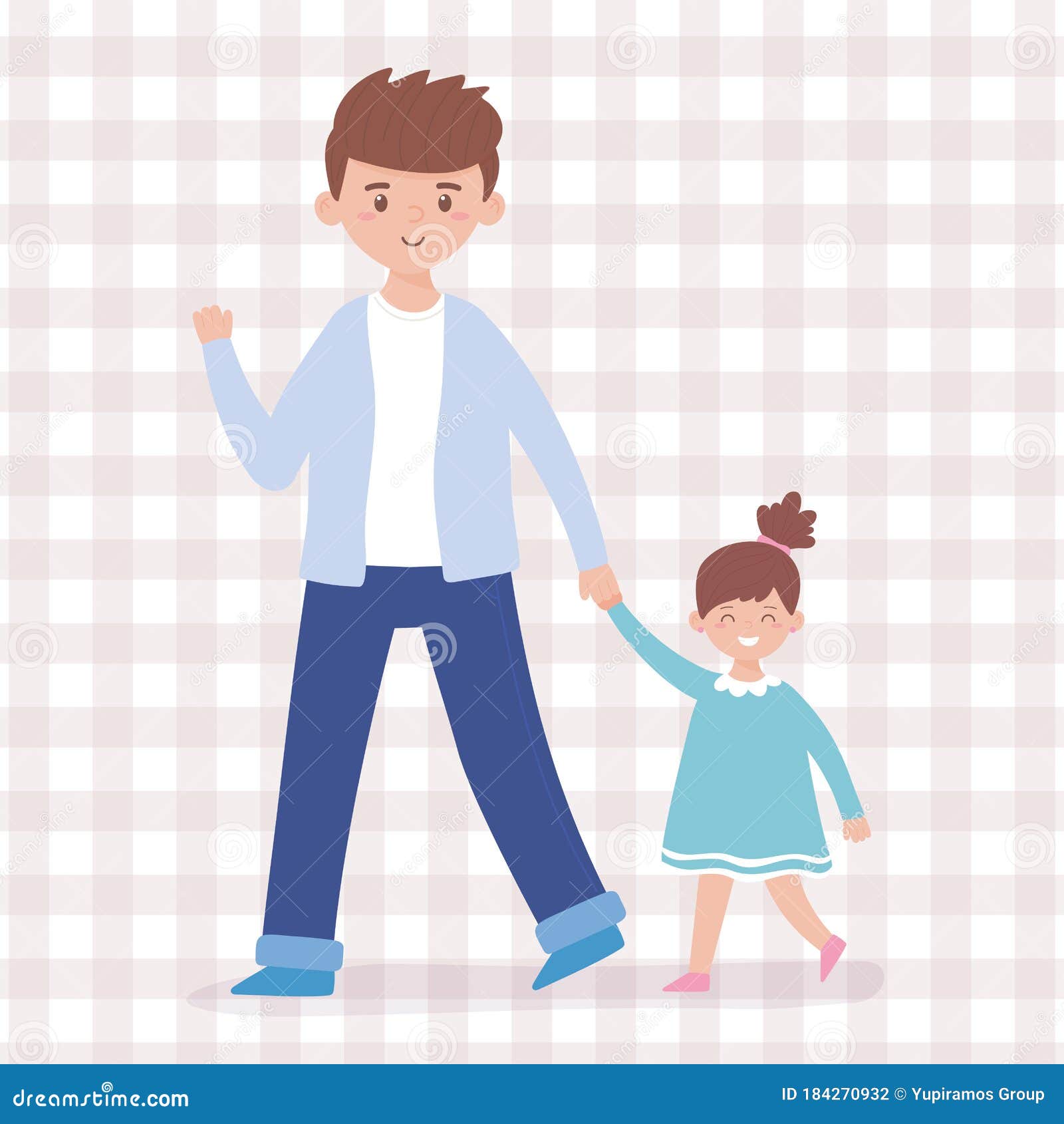 Father and Daughter Vector Design Stock Vector - Illustration of ...