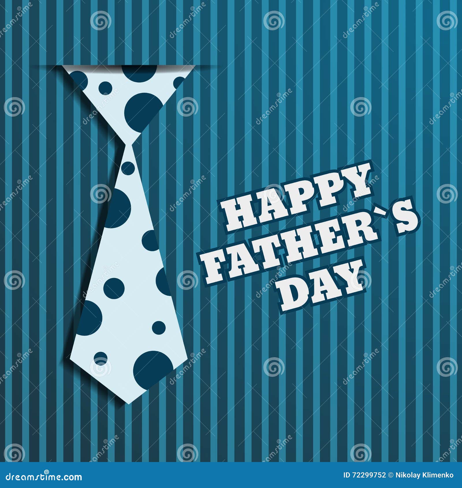 Father Day Blue Design Greeting Card Eps 10 Stock Illustration ...