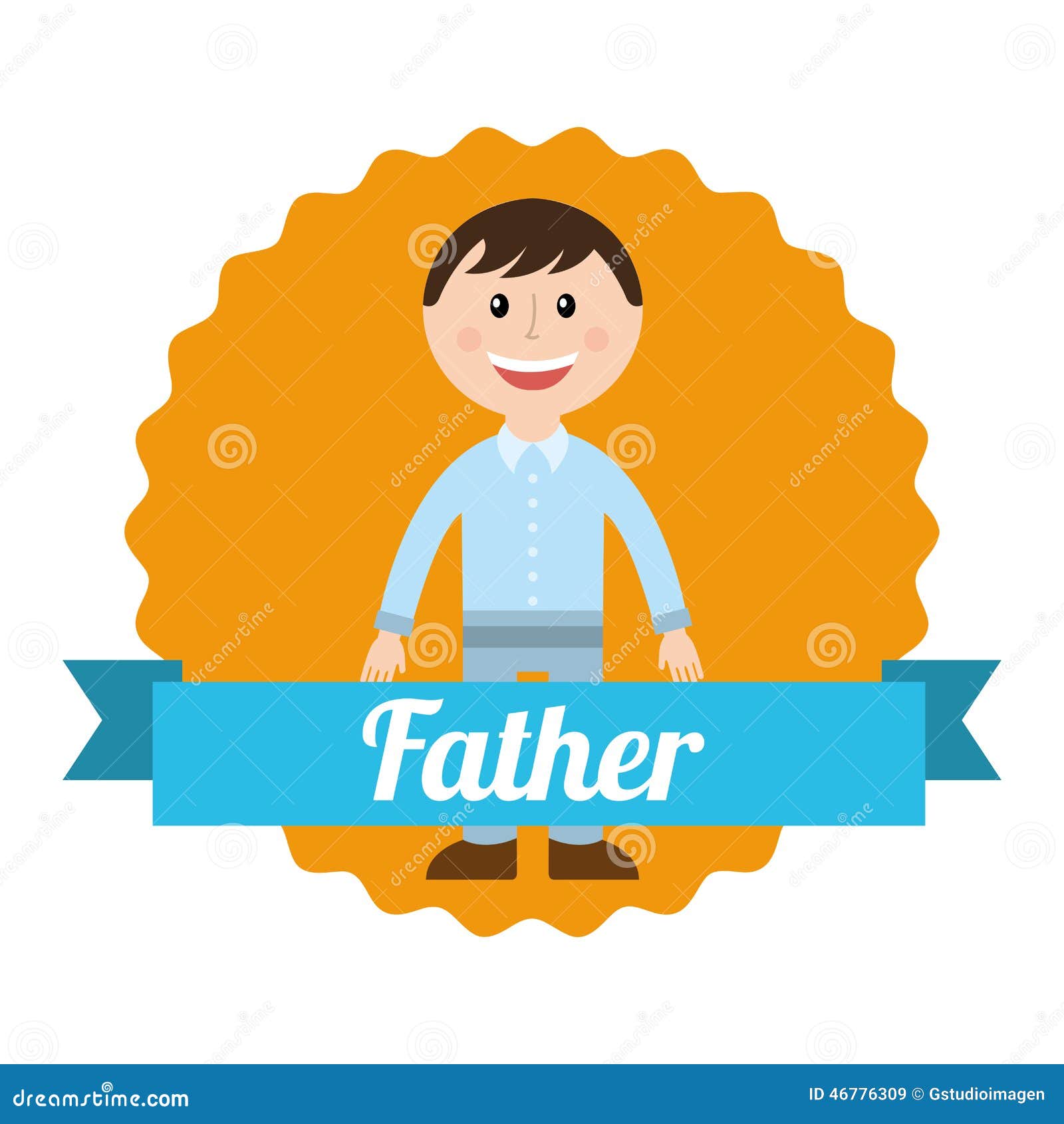 Father design stock vector. Illustration of ribbon, male - 46776309