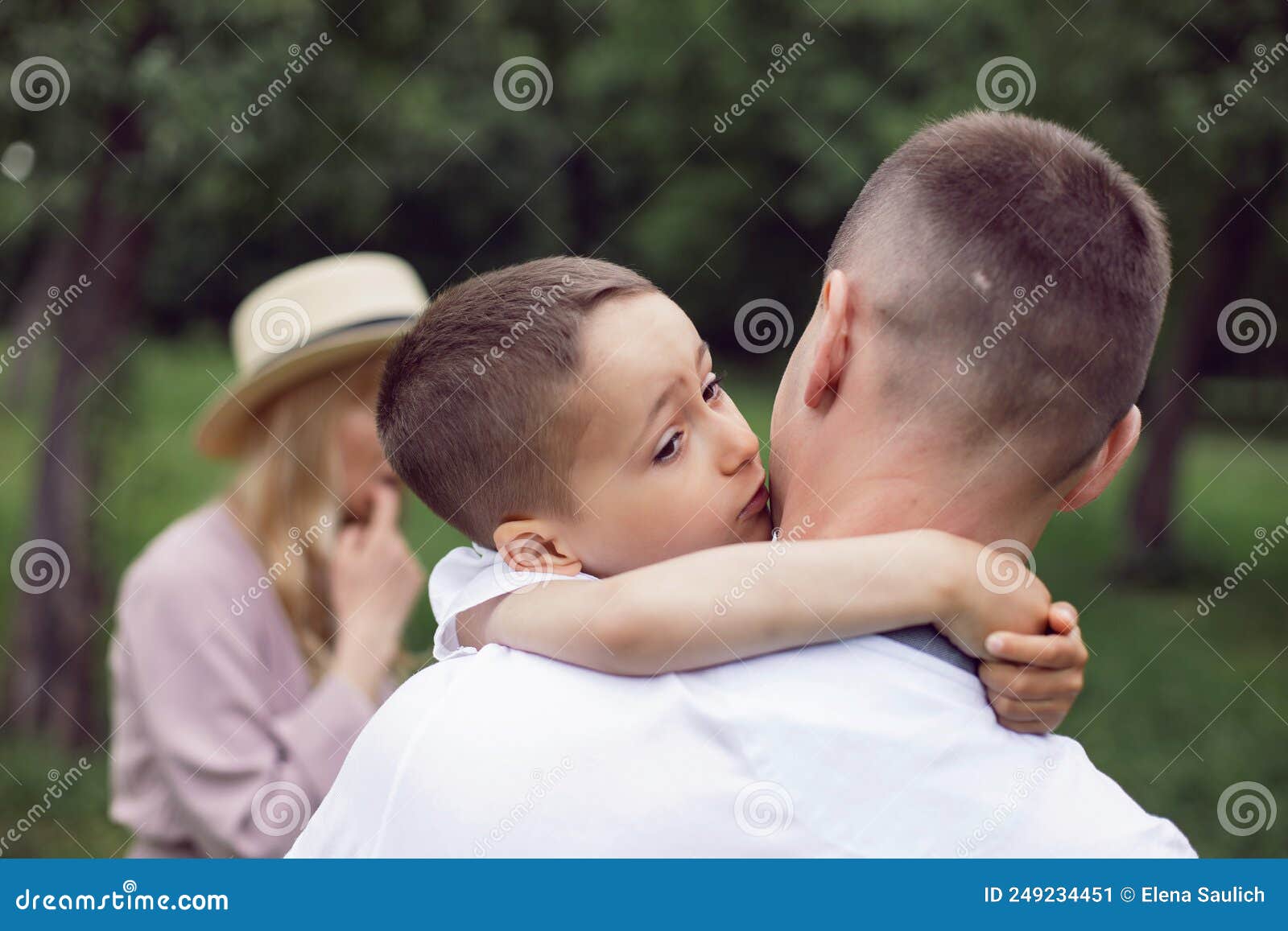 Father Embraces His Little Daughter Royalty-Free Stock Photo ...