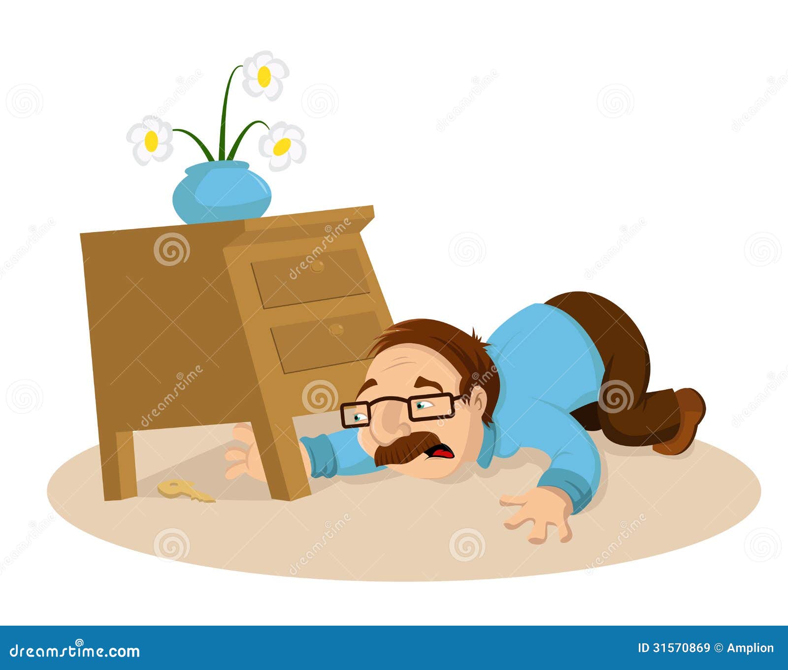 Father found keys stock vector. Illustration of cartoons - 31570869
