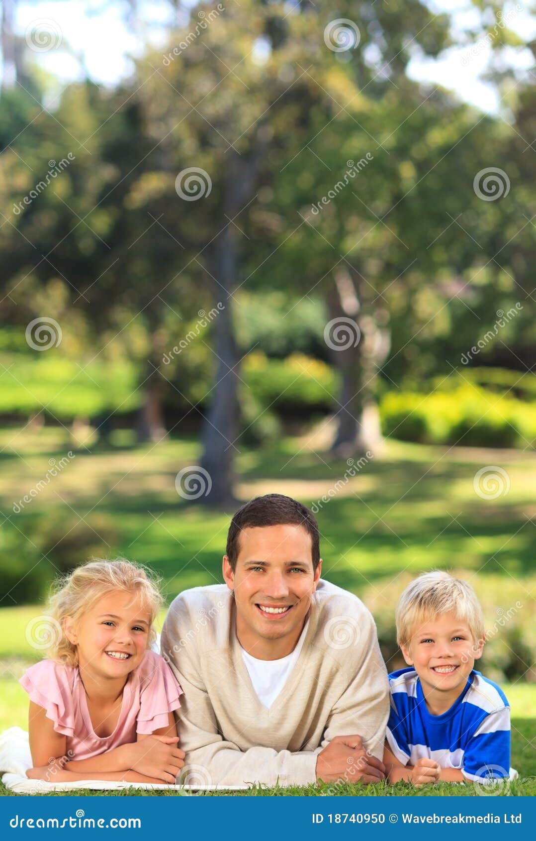 Father with his children stock photo. Image of joyful - 18740950