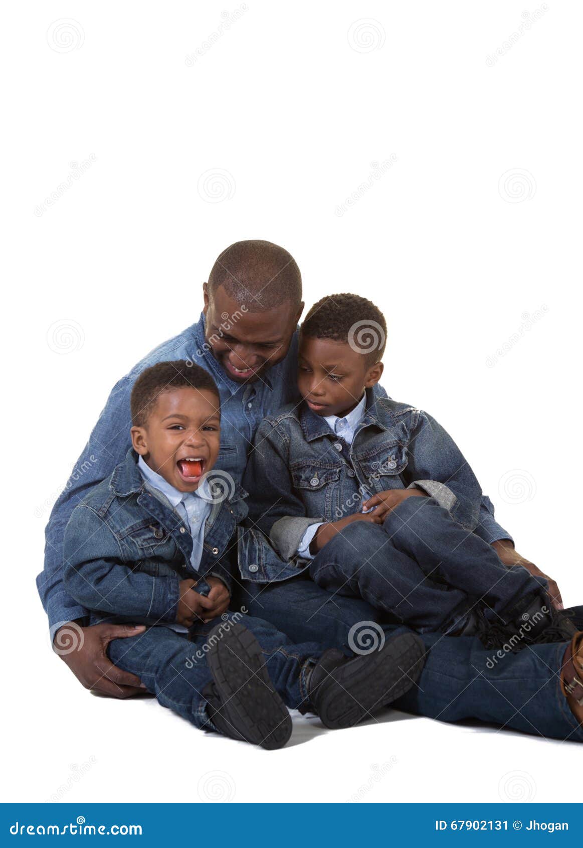A Father and His 3 Children Stock Image - Image of american, brothers ...