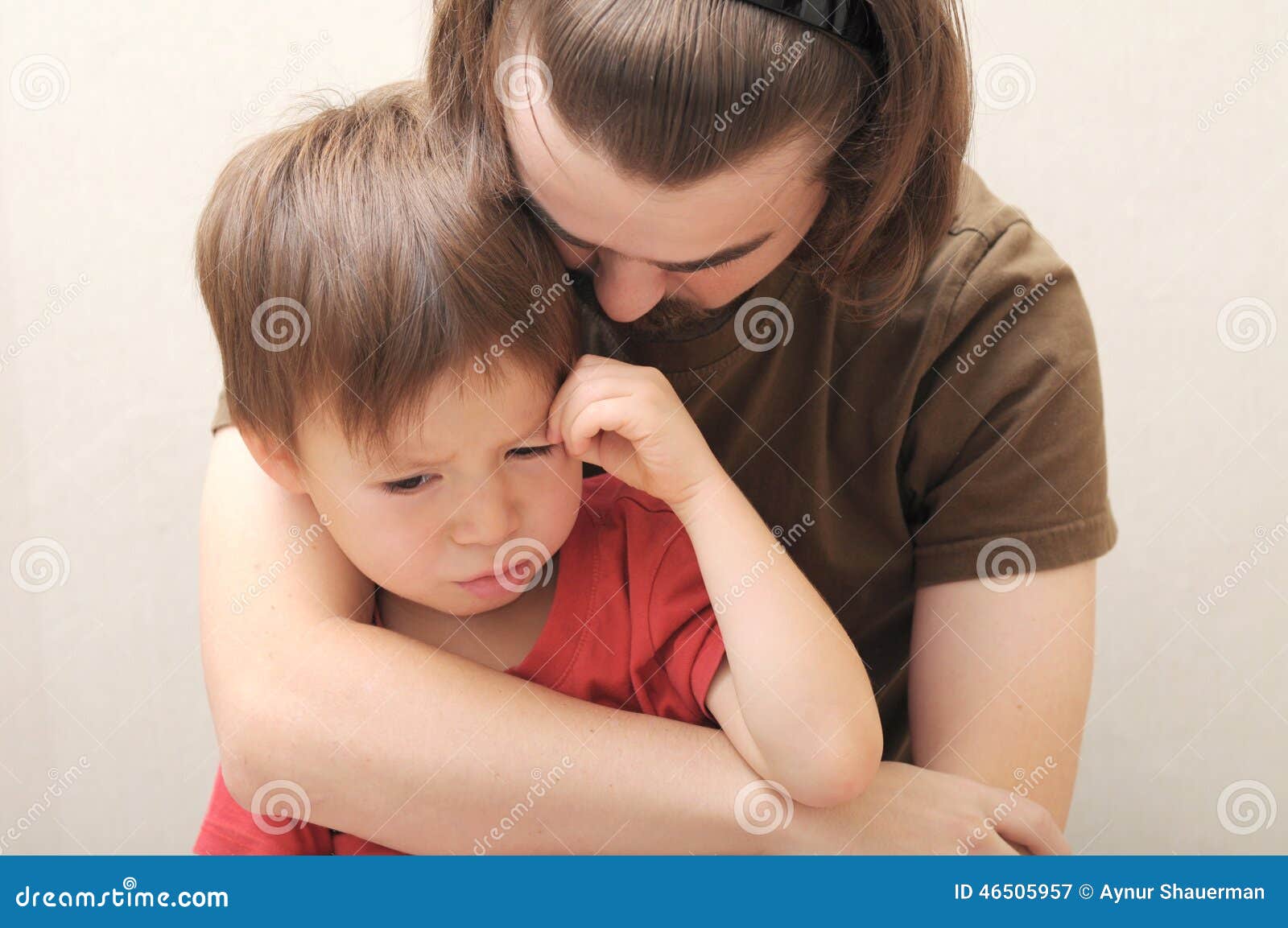 Father hugging crying son stock image. Image of father - 46505957